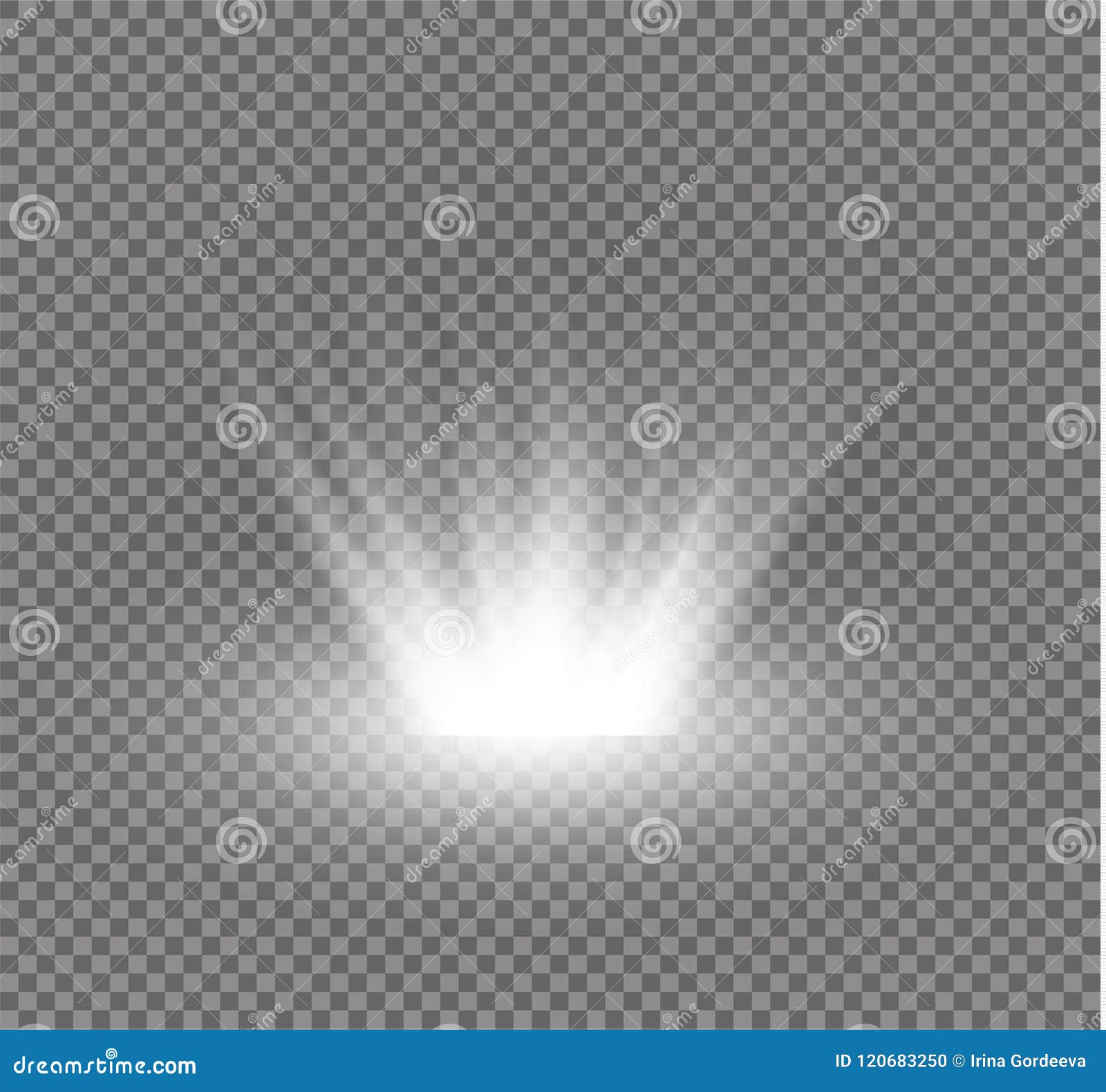 White Glowing Light Burst Explosion on Transparent Background. Vector ...