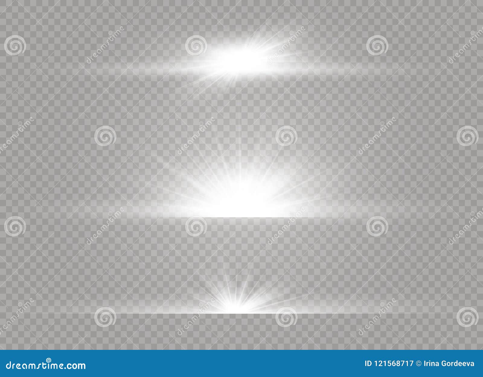 White Glowing Light Explodes On A Transparent Background. Sparkling ...