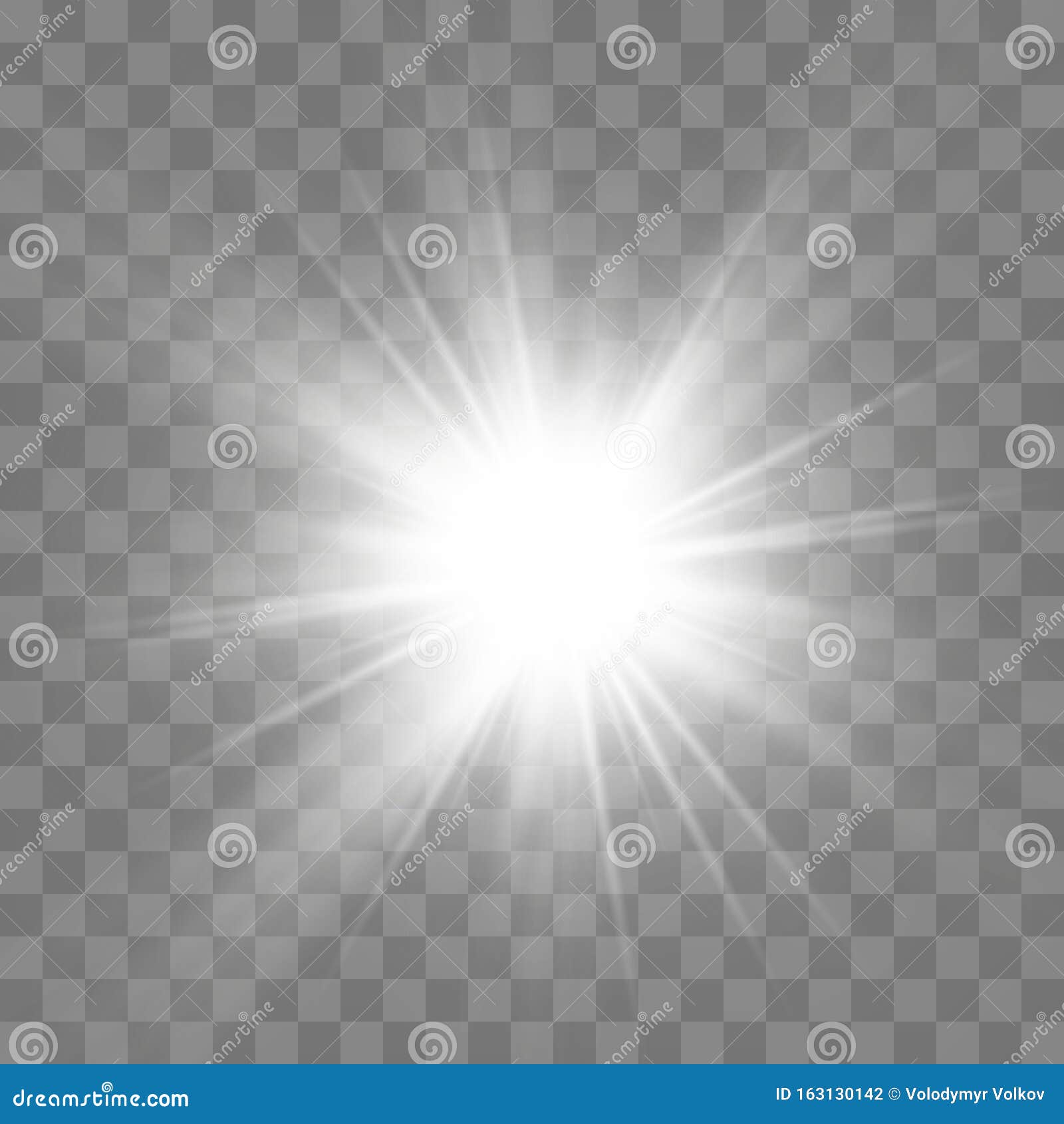 White Glowing Light Burst Explosion with Transparent. Cool Effect ...