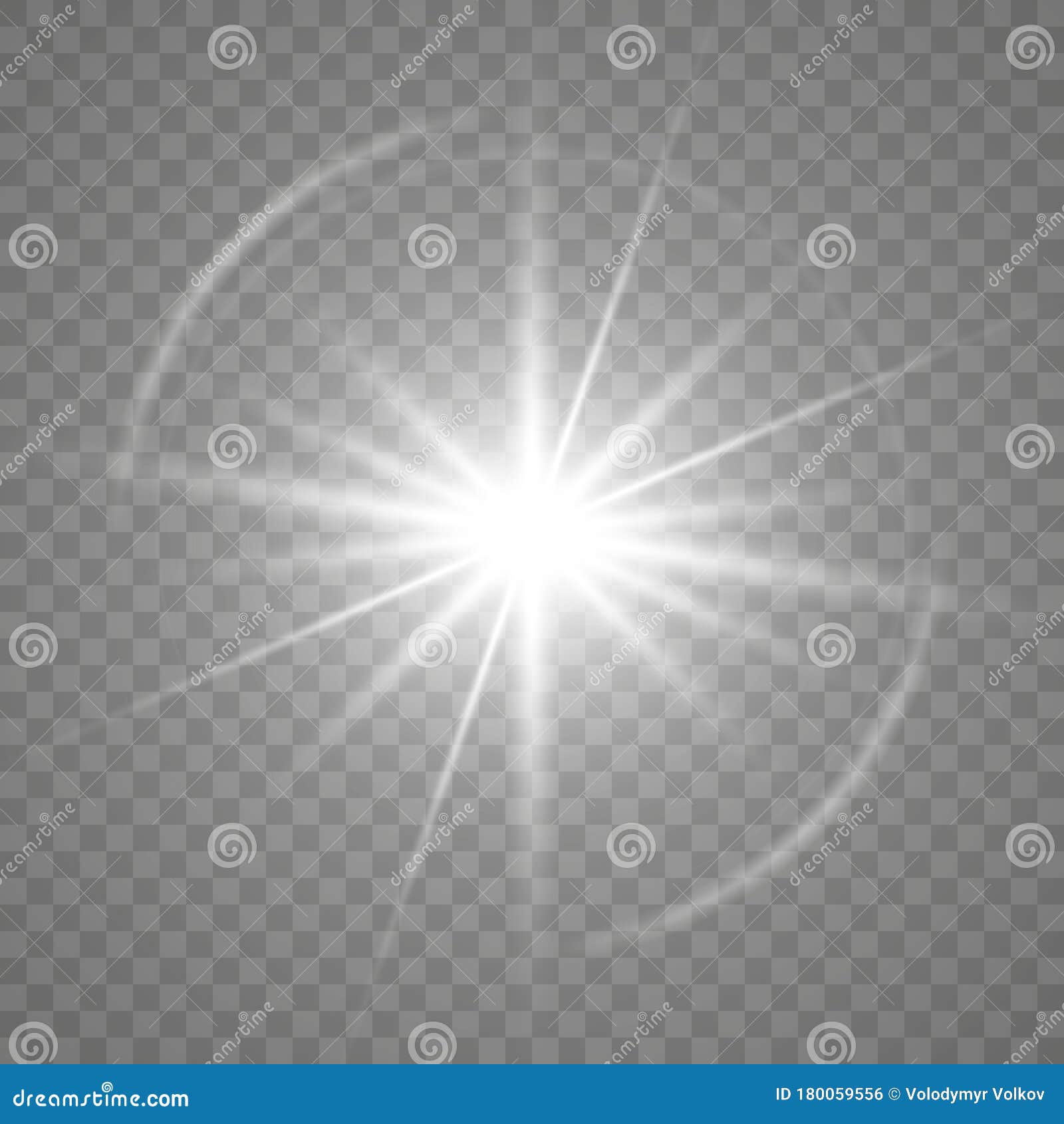 White Glowing Light Burst Explosion with Transparent. Cool Effect ...