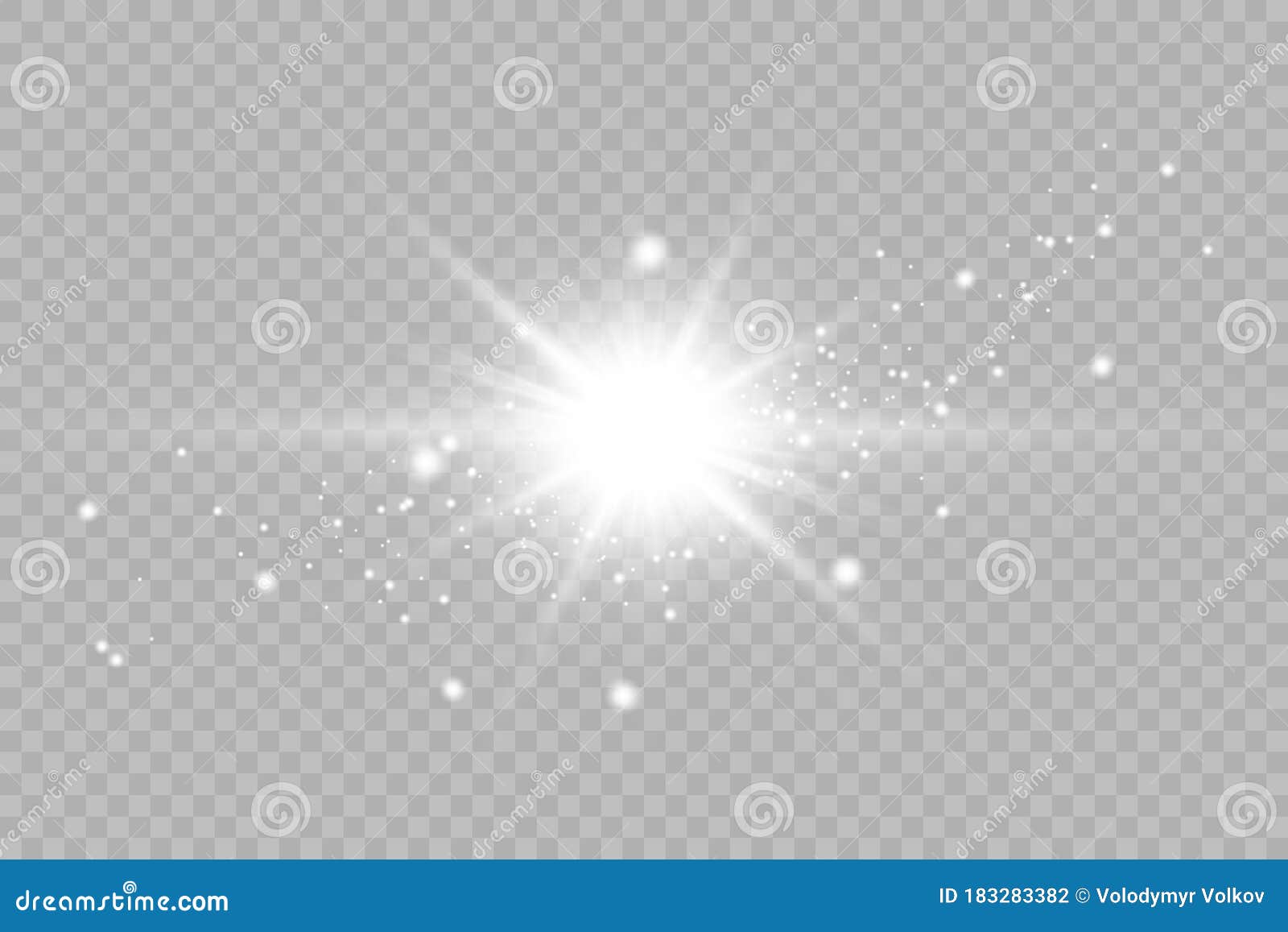 White Glowing Light Burst Explosion with Transparent. Cool Effect ...