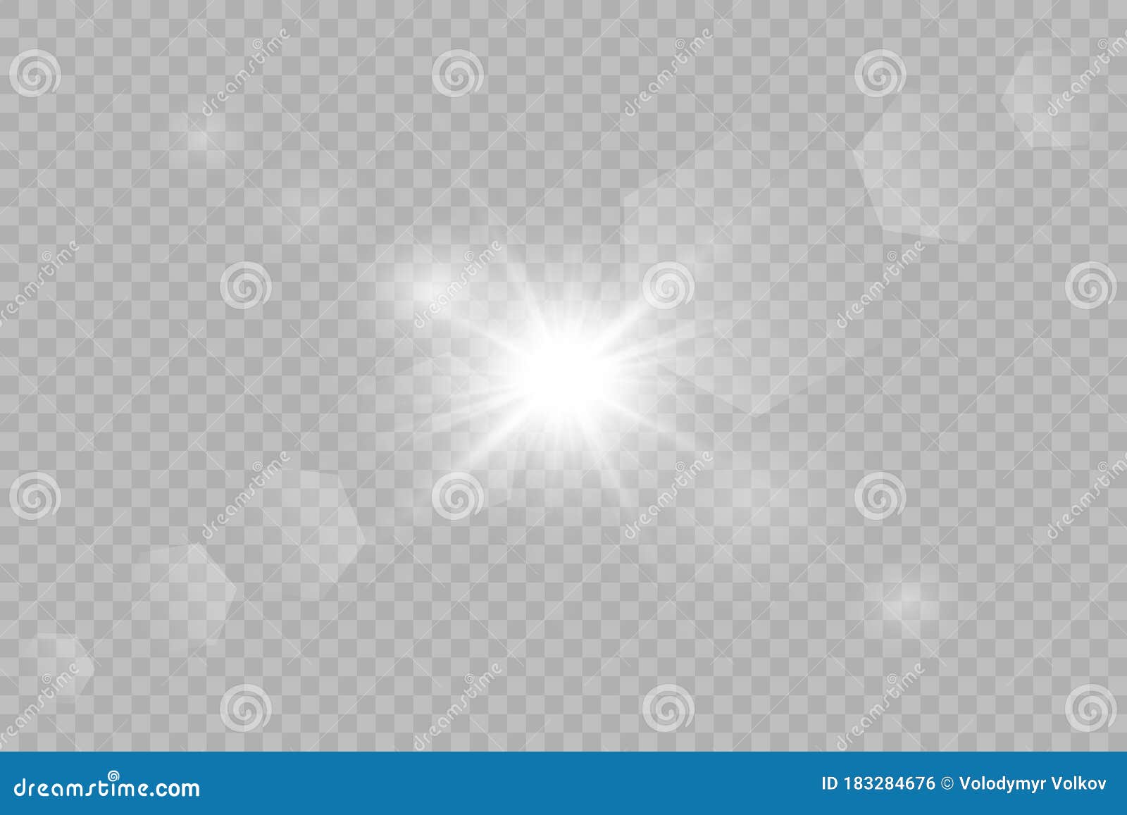 White Glowing Light Burst Explosion with Transparent. Cool Effect ...