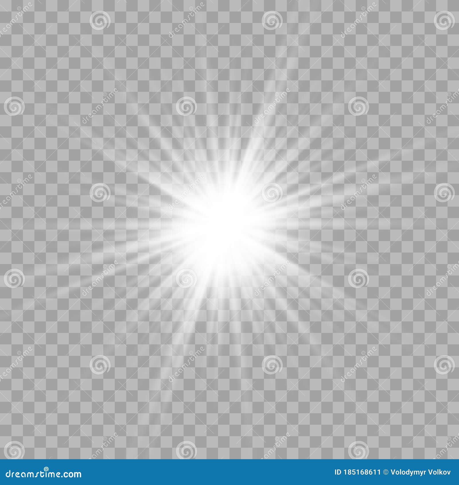 White Glowing Light Burst Explosion with Transparent. Cool Effect ...