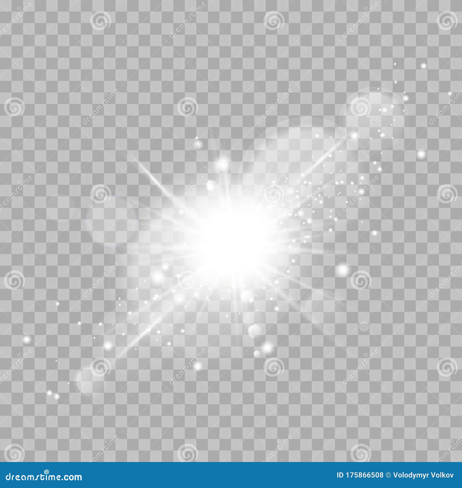 White Glowing Light Burst Explosion with Transparent. Cool Effect ...