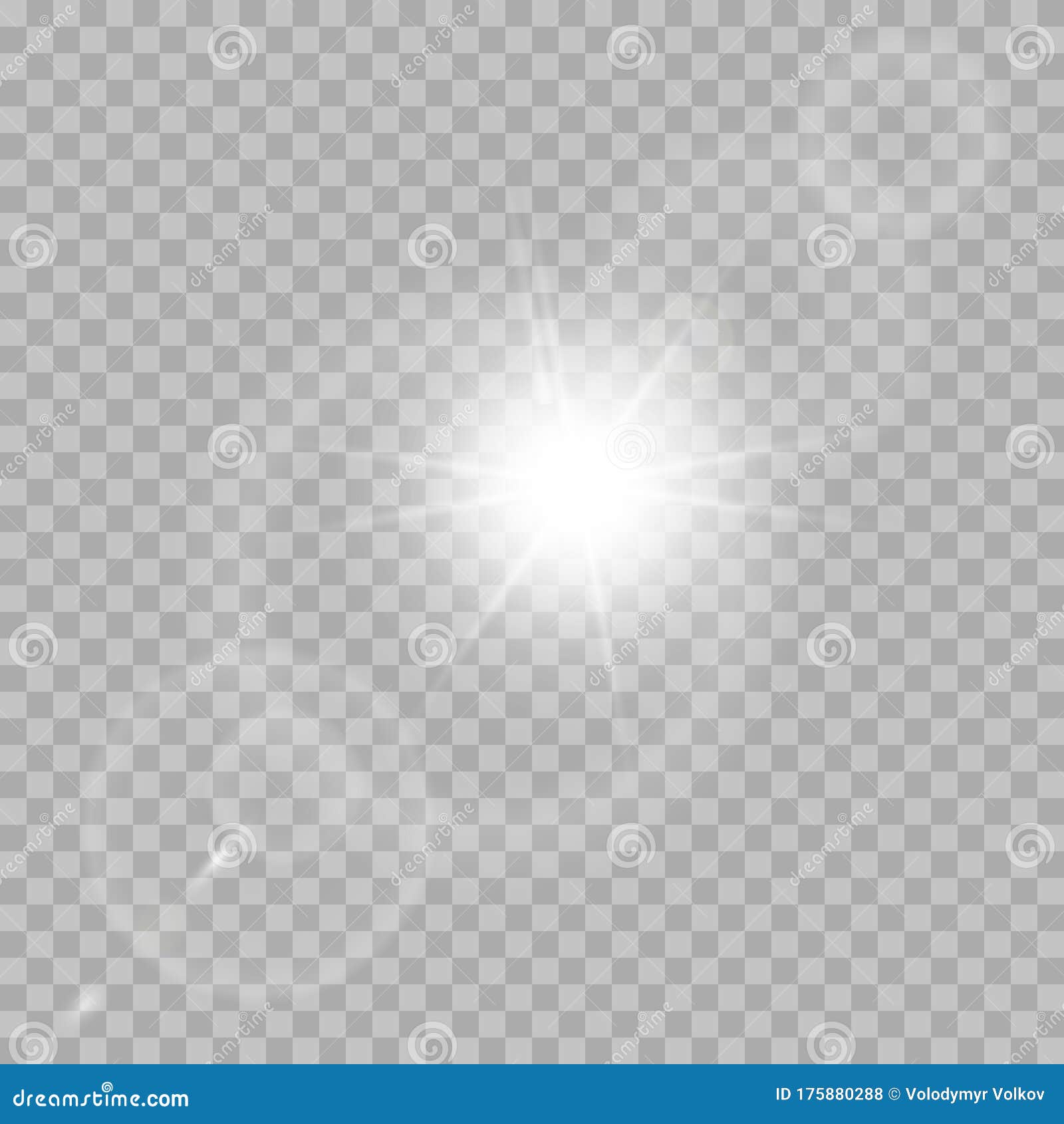 White Glowing Light Burst Explosion with Transparent. Cool Effect ...