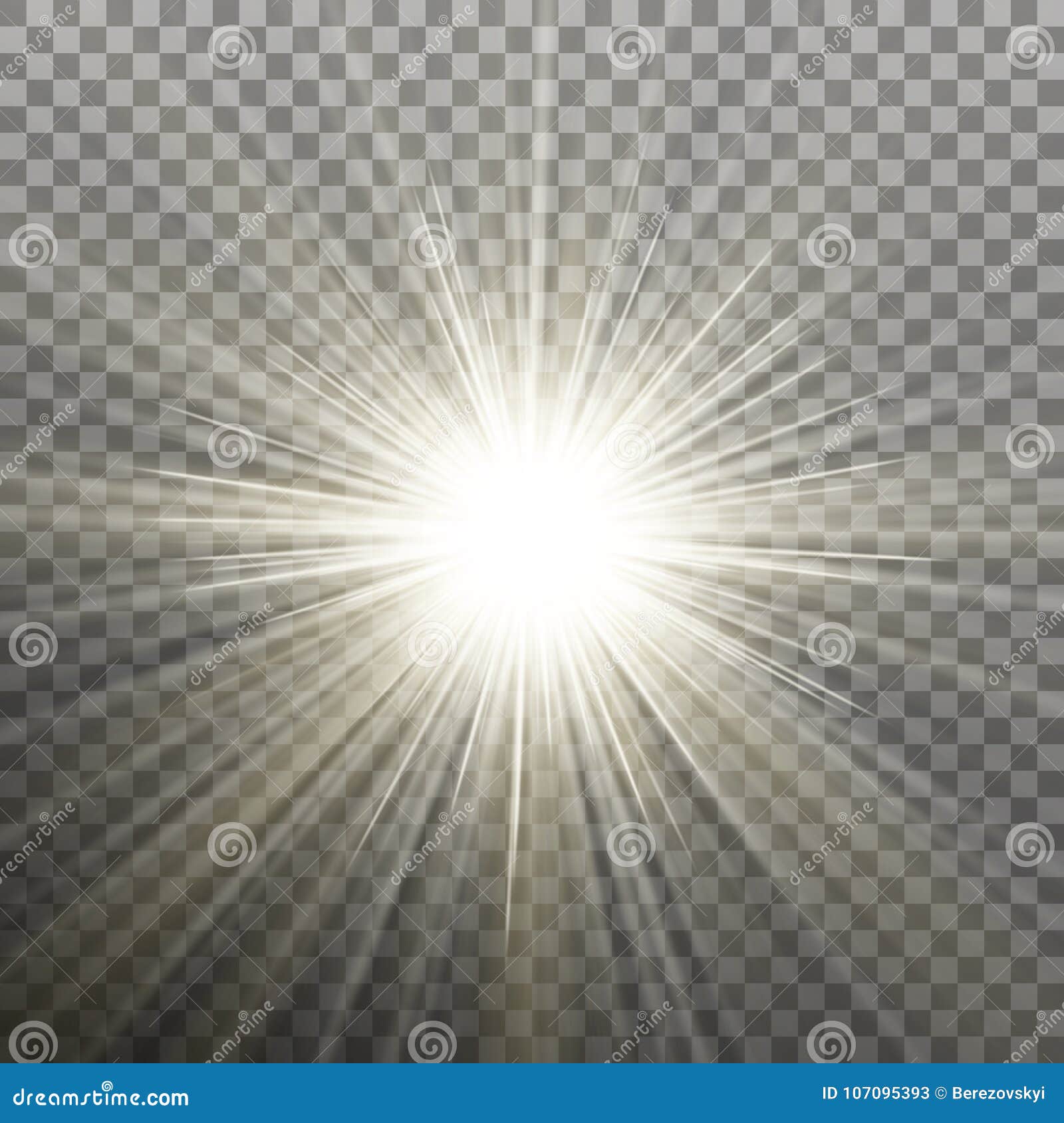 White Glowing Light Burst Explosion Transparent Effect. EPS Stock ...