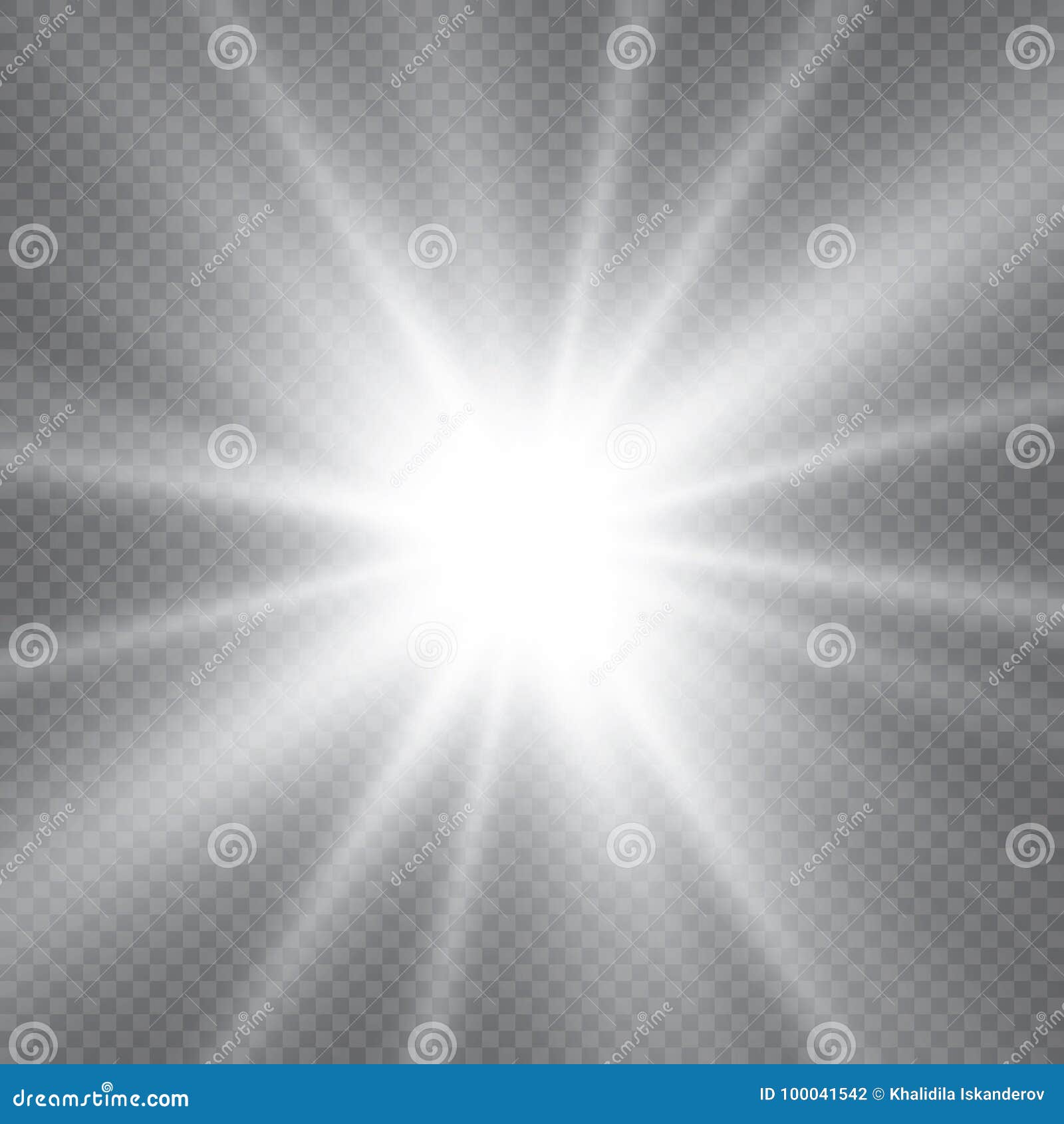 White Glowing Light Burst Explosion With Transparent. Vector ...