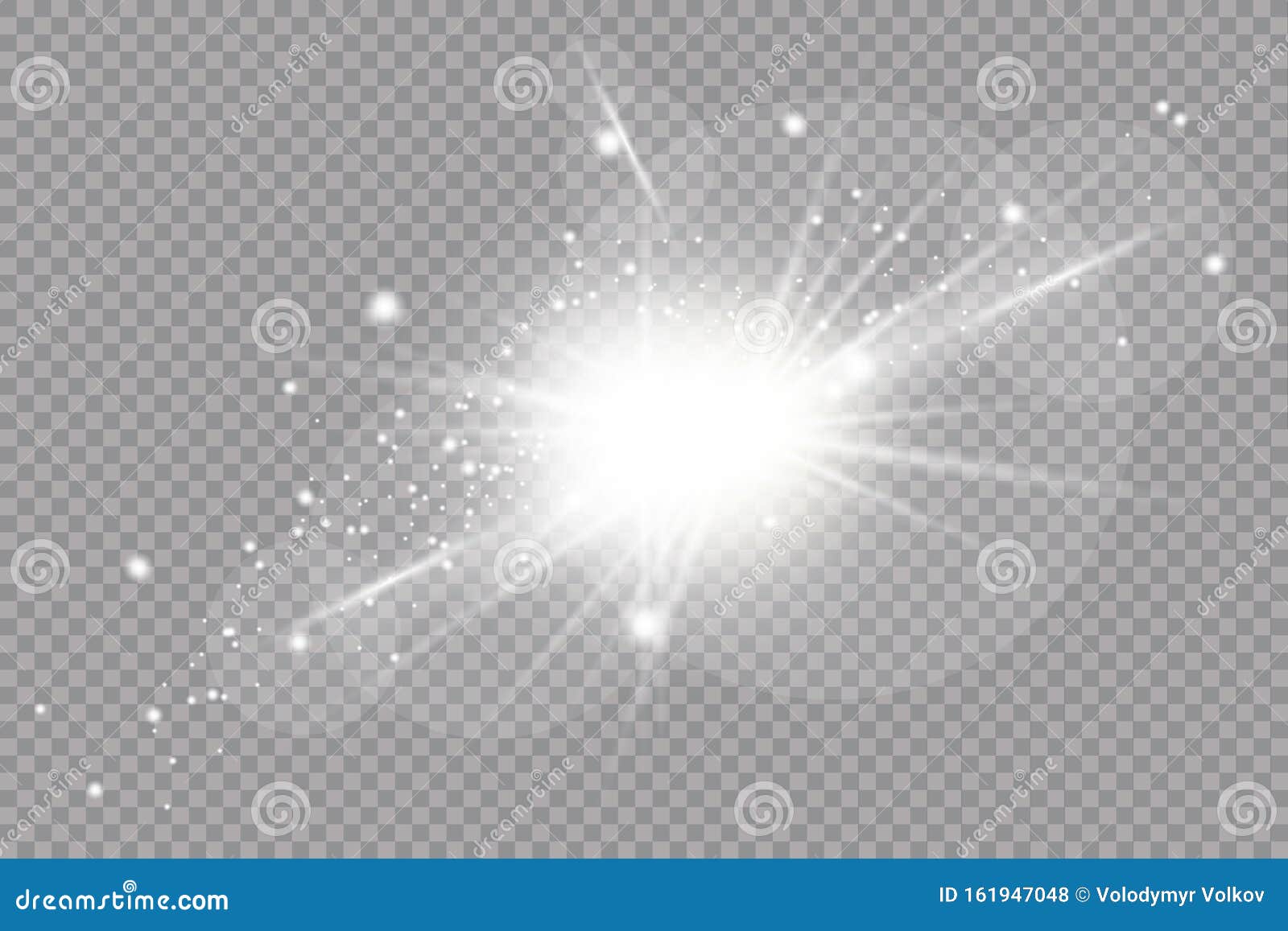 White Glowing Light Explodes on a Transparent Background. with Ray. Transparent Shining Sun ...