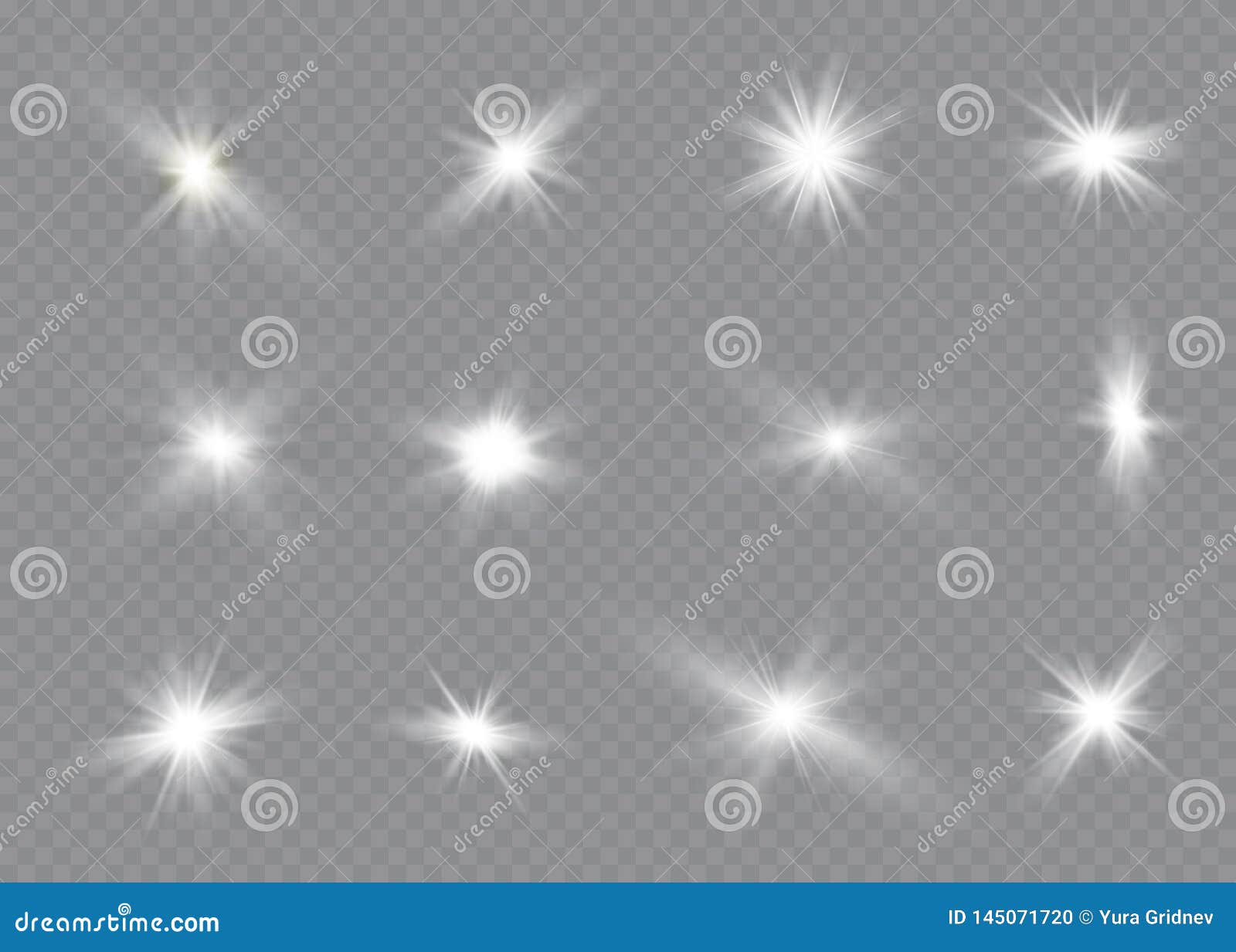 White Glowing Light Explodes on a Transparent Background. Sparkling ...