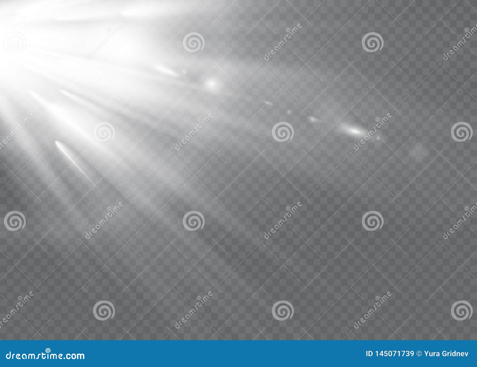 White Glowing Light Explodes on a Transparent Background. Sparkling ...