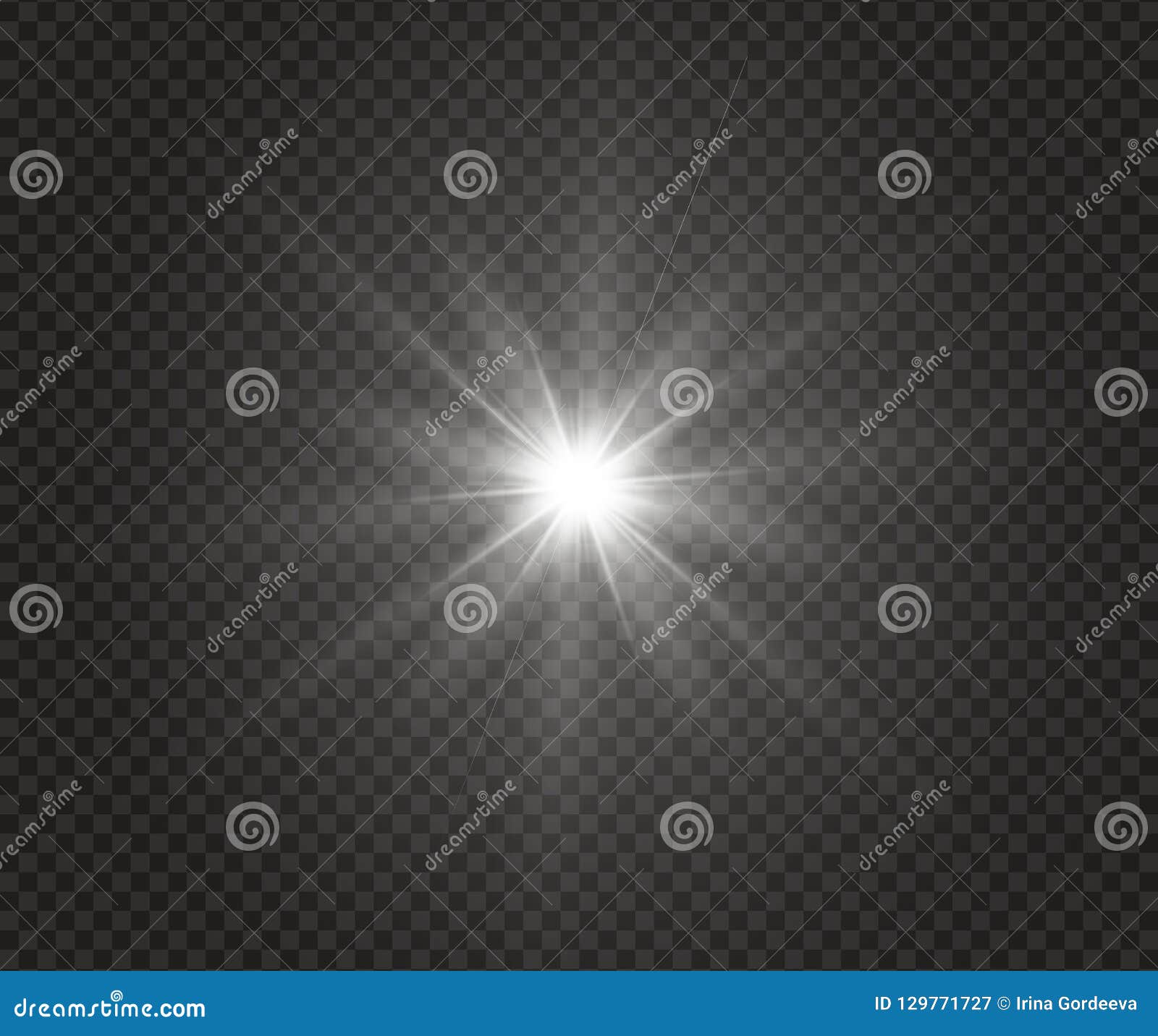 White glowing light stock vector. Illustration of decoration - 129771727