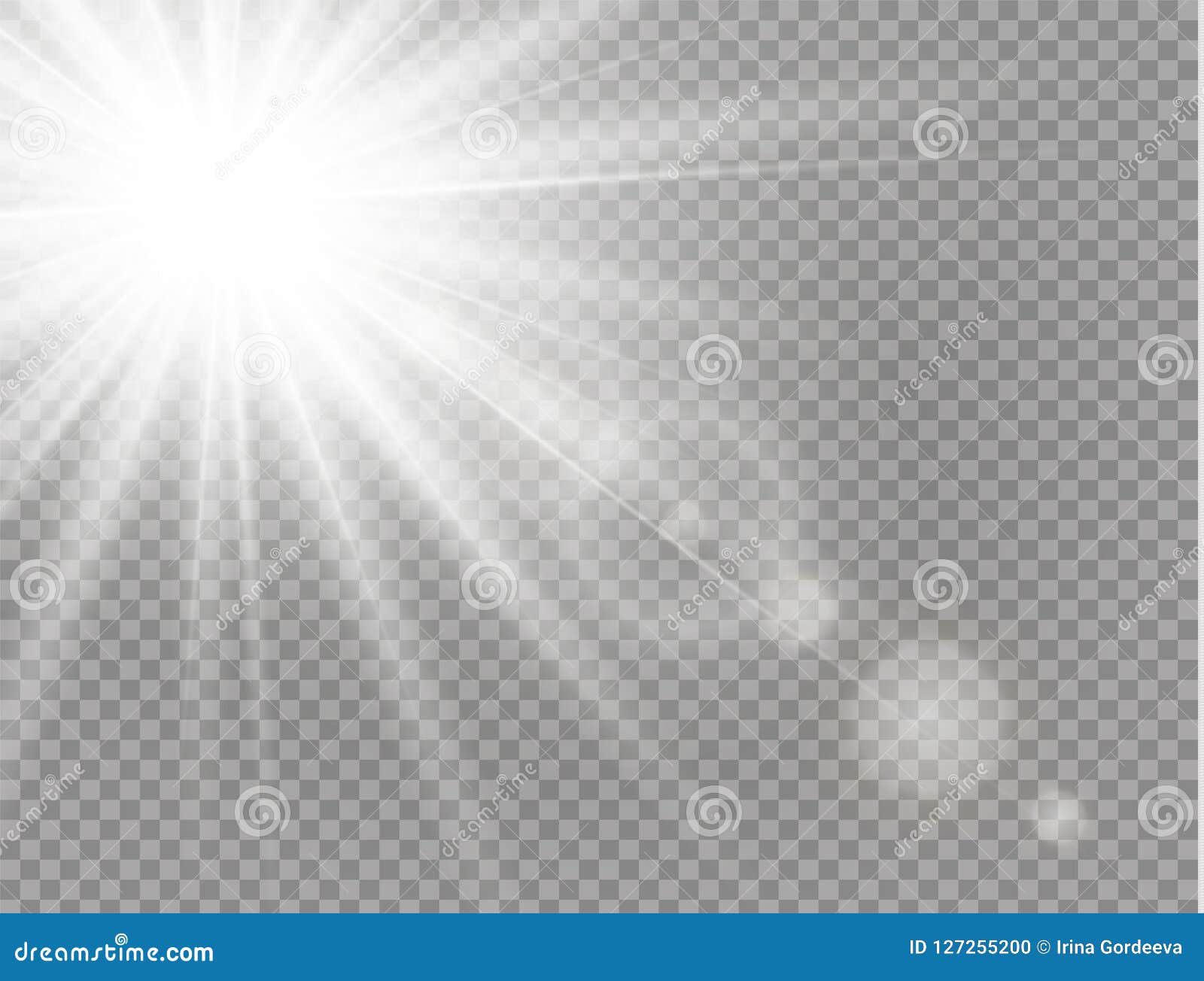 White glowing light stock vector. Illustration of effect - 127255200