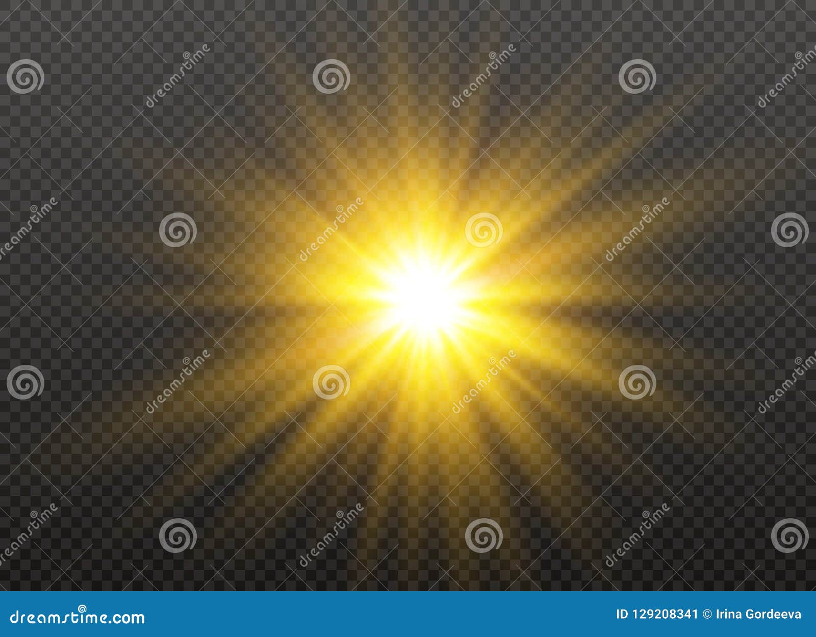 White glowing light stock vector. Illustration of brilliant - 129208341