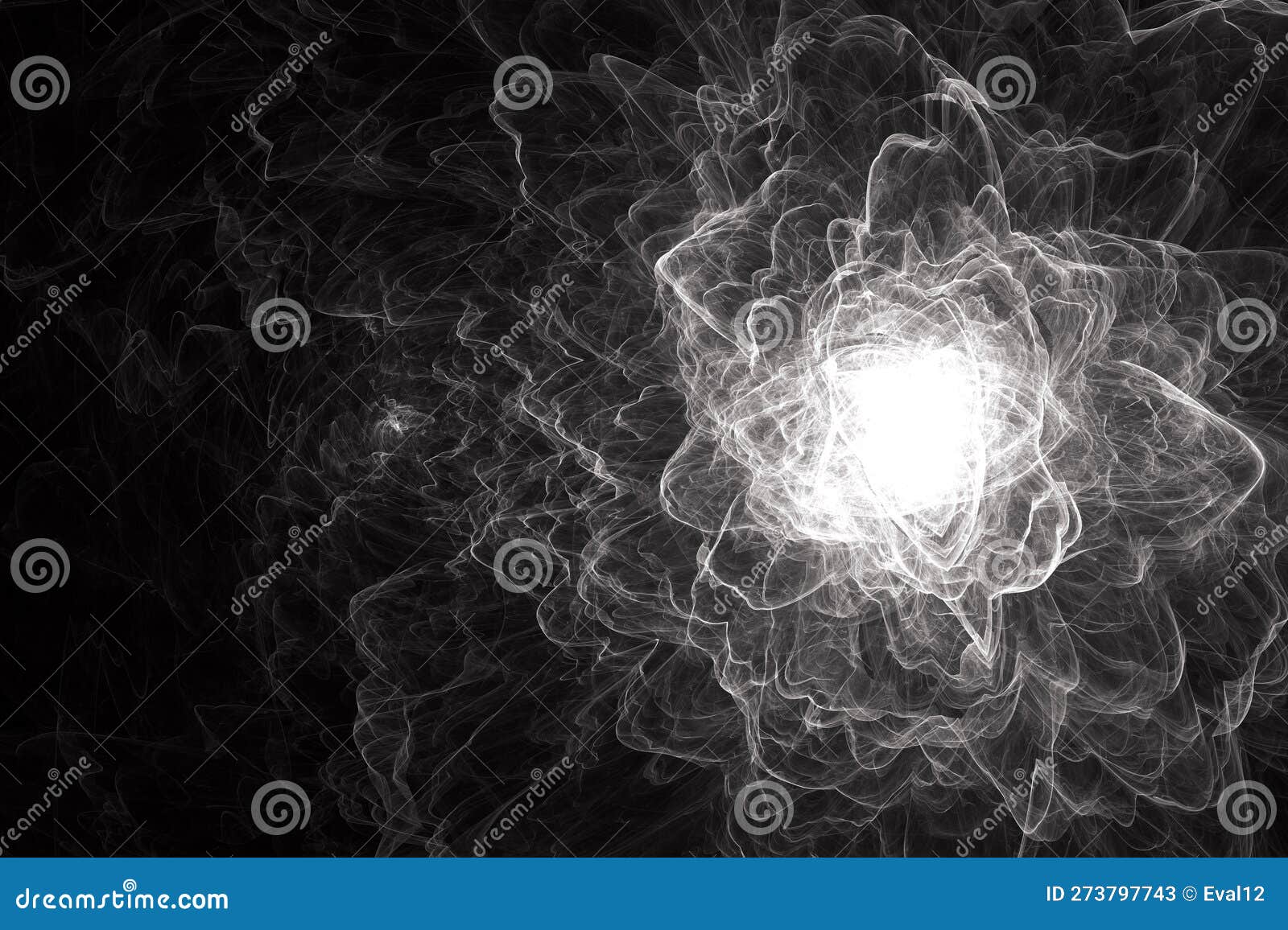 White Glowing Pattern of Crooked Waves on a Black Background. Stock ...