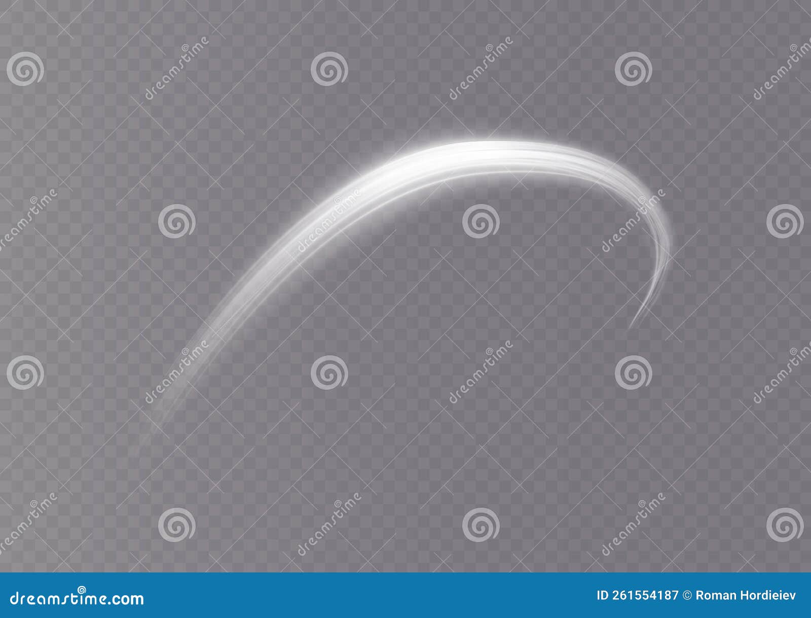 Light Trail Wave, White Line Speed, Twirl Effect Stock Vector ...