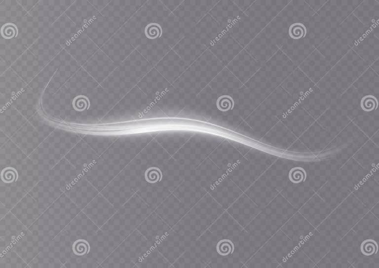 Light Trail Wave, White Line Speed, Twirl Effect Stock Vector ...