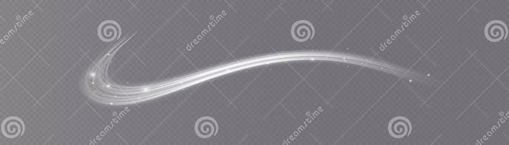 Light Trail Wave, White Line Speed, Twirl Effect Stock Vector ...