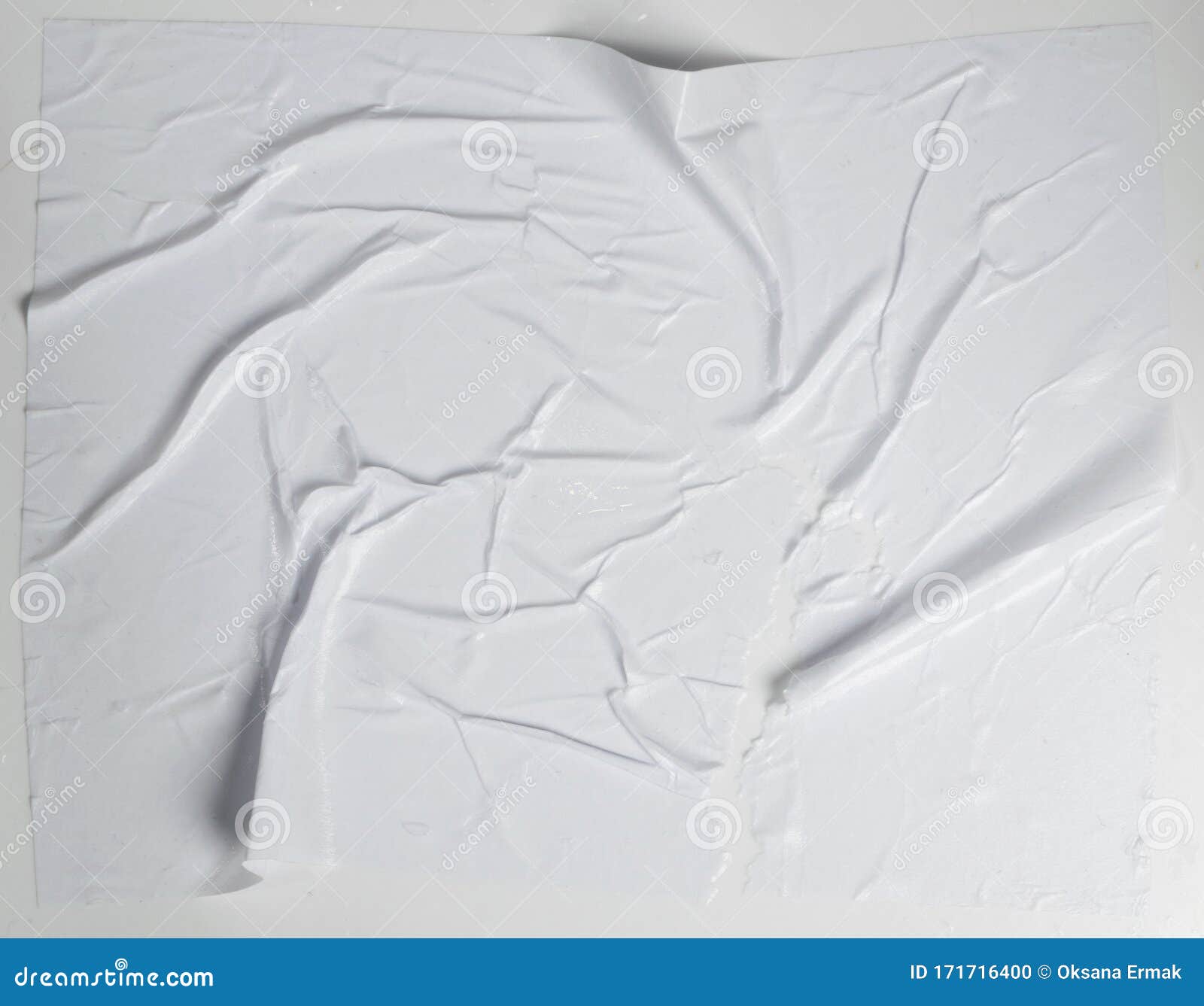 White Glued Paper Texture with Creases Surface Grunge Effect Stock ...