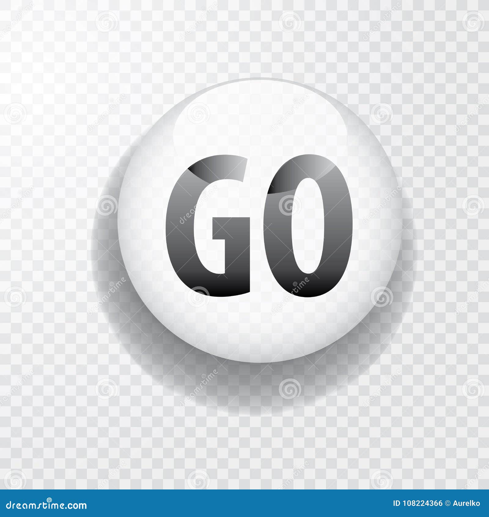 White go button stock vector. Illustration of choice - 108224366
