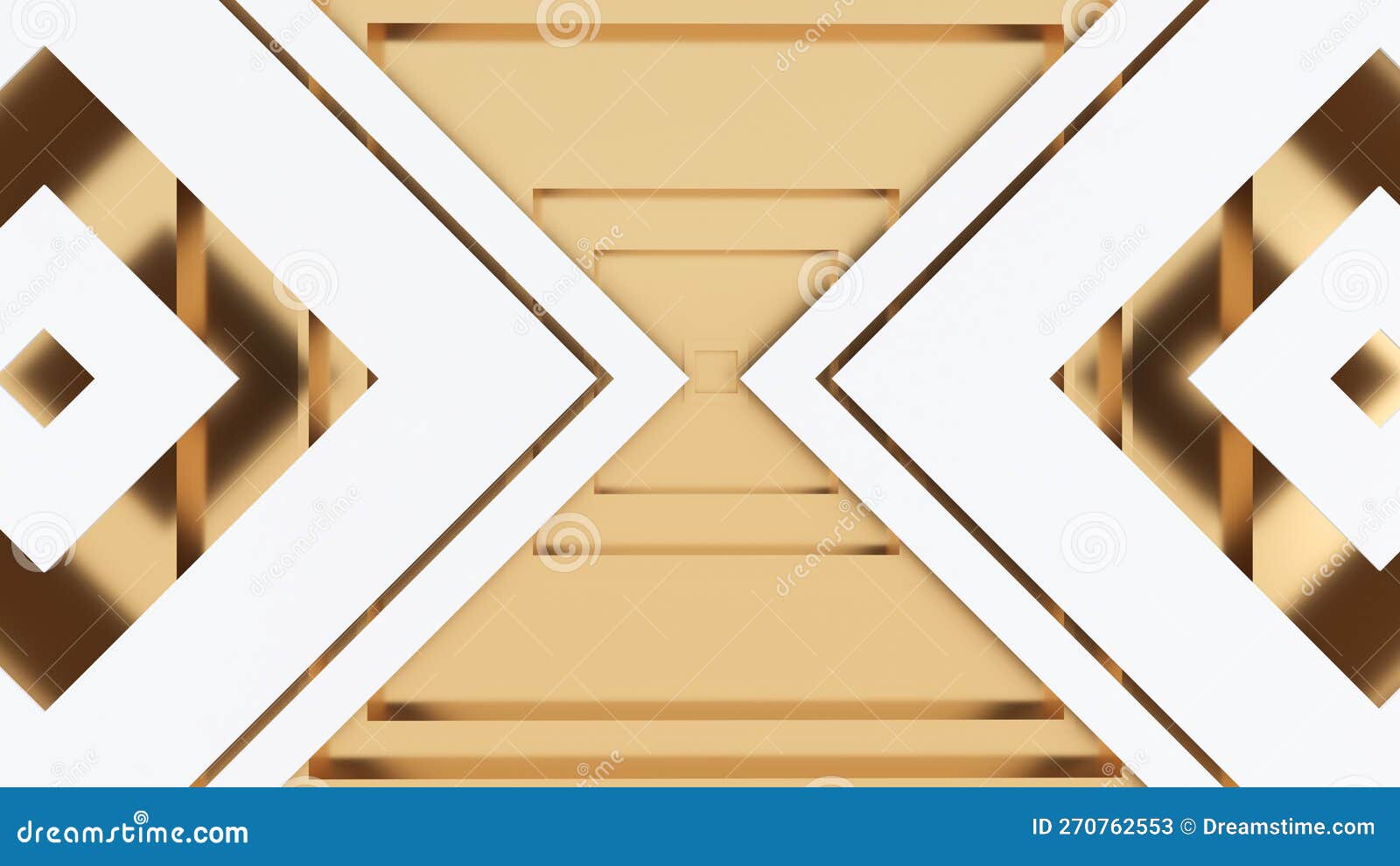 White Gold Background with an Abstract Square Backdrop,3d Rendering ...