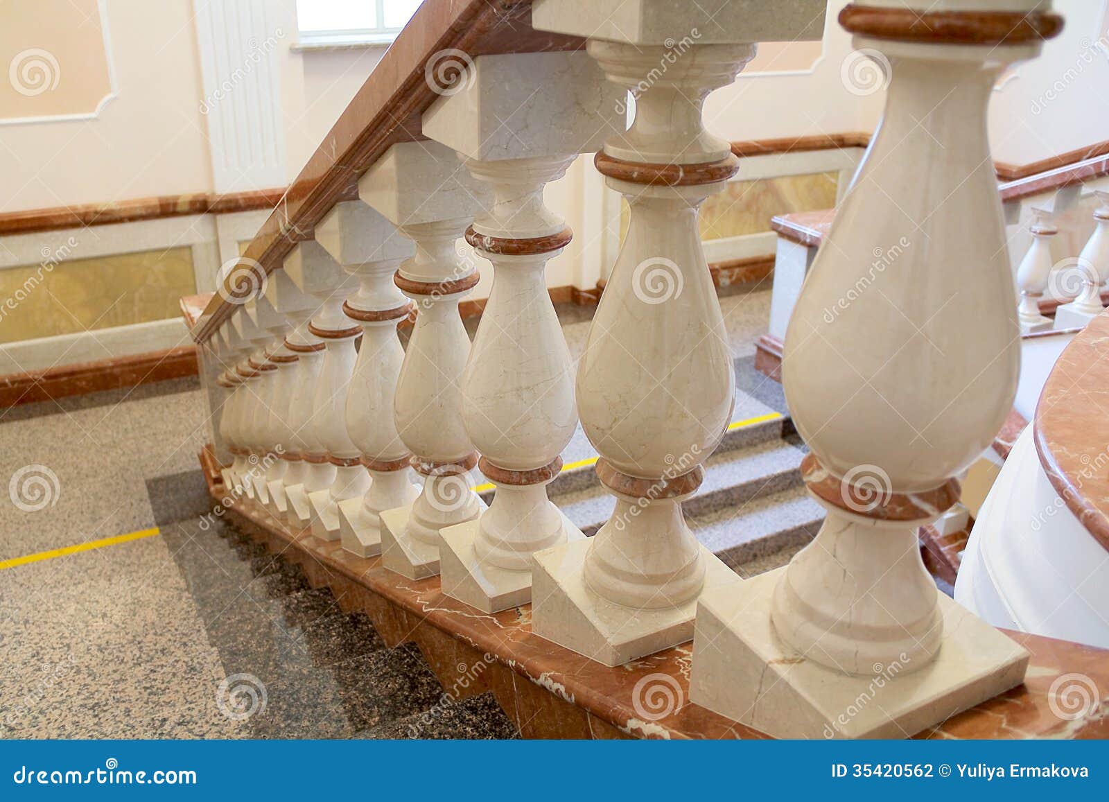 White and Gold Balustrade Pattern Stock Photo - Image of marble ...