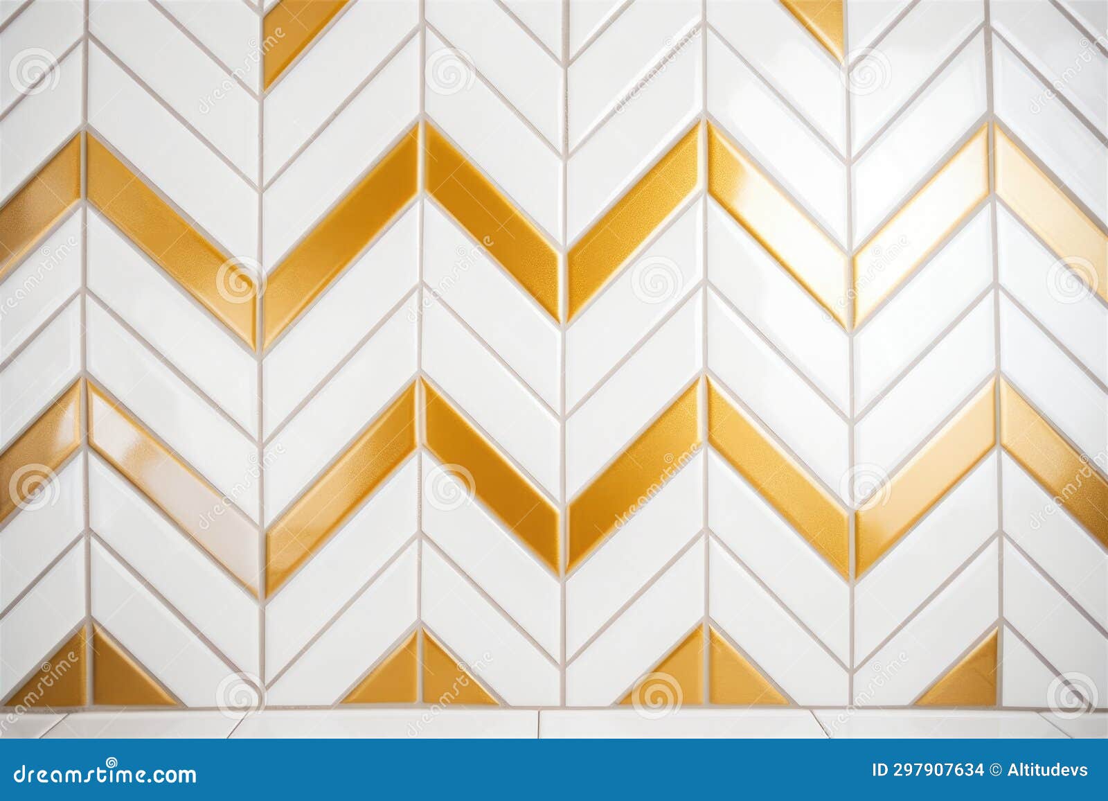 White and Gold Bathroom Wall Tiles Stock Photo - Image of wall, decor ...