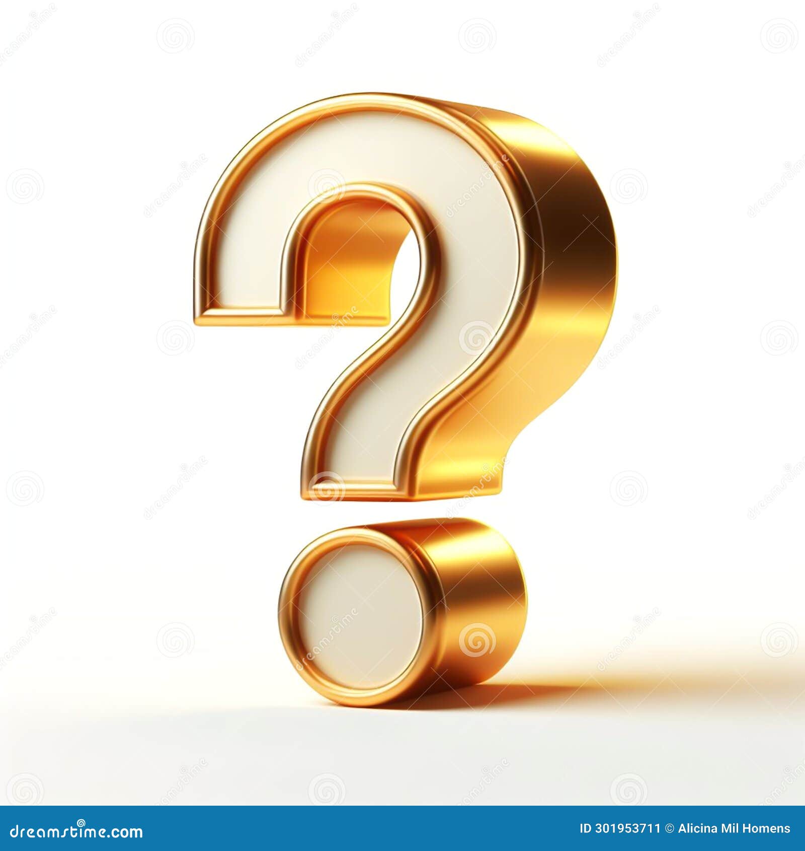 White and Gold 3D Question Mark. Questions and Solutions Stock ...