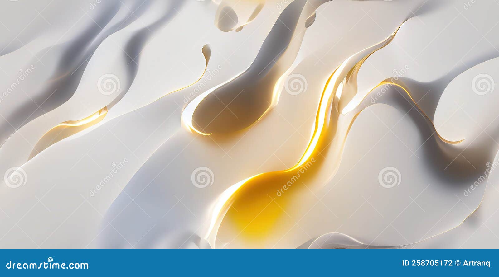 White and Gold Fluid Flows in a Flowing, Seamless Texture Stock ...