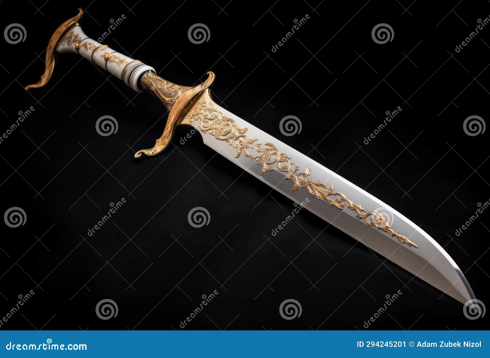 Gold Sword On A Chess-board Stock Photo | CartoonDealer.com #12077658
