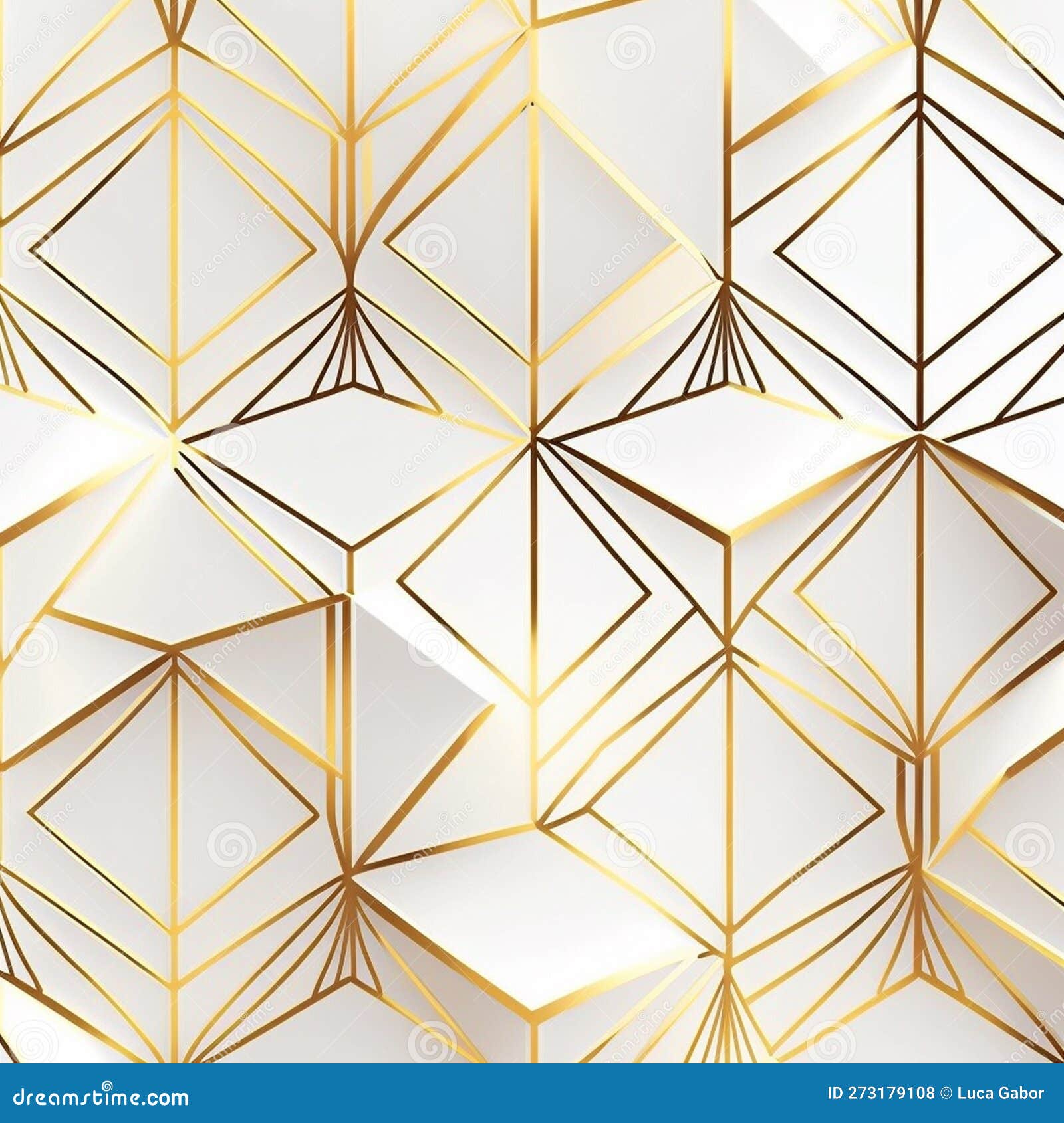 Best White Simple Abstract Geometric Vector Seamless Pattern with Gold ...