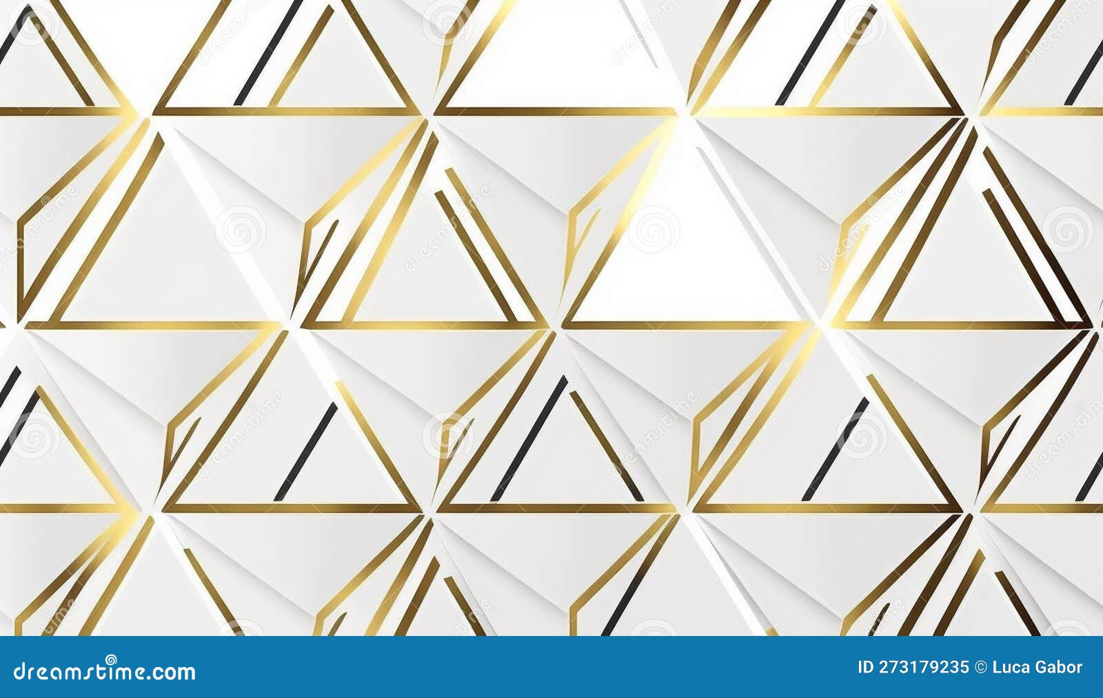Best White Simple Abstract Geometric Vector Seamless Pattern with Gold ...