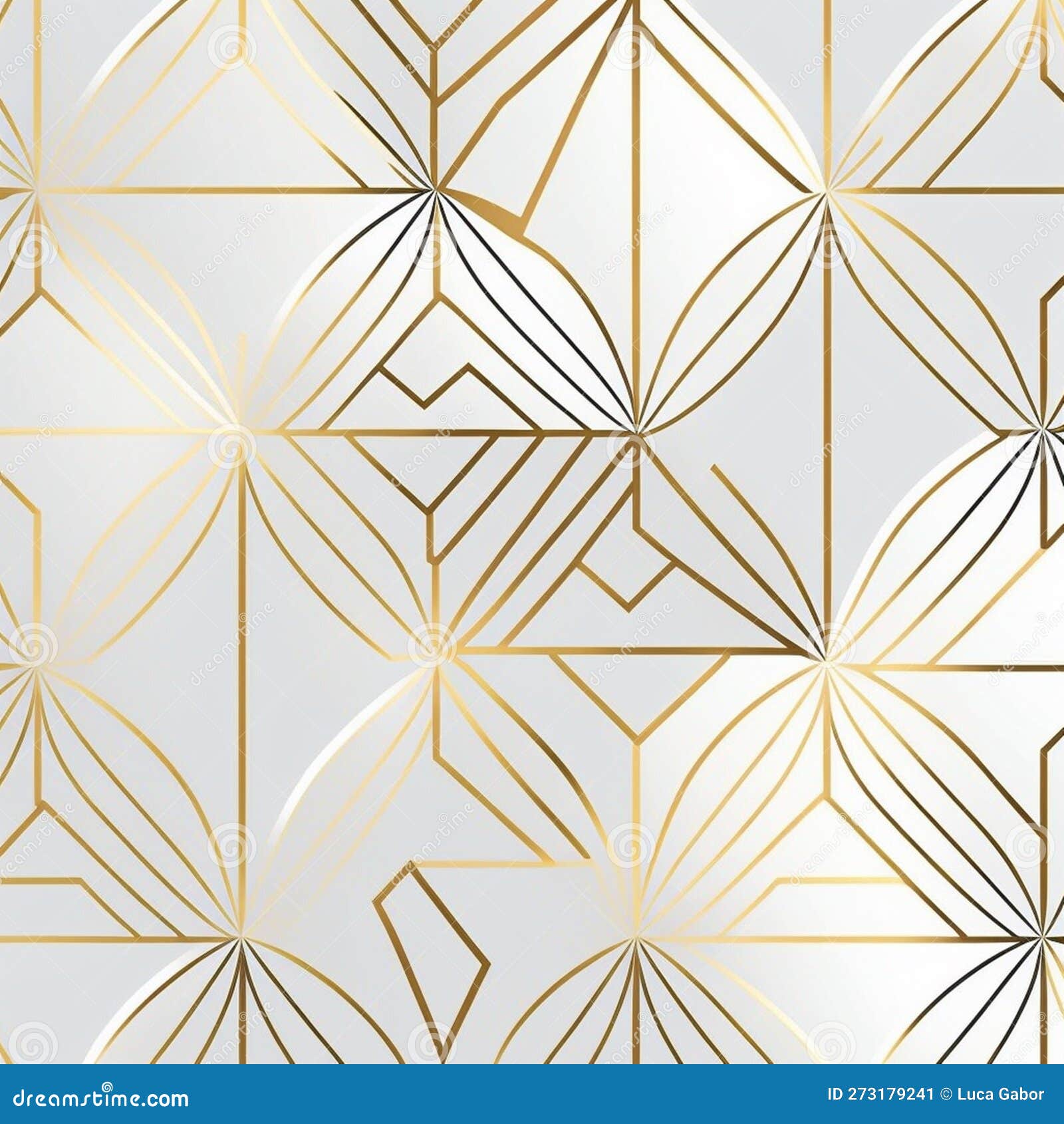 Best White Simple Abstract Geometric Vector Seamless Pattern with Gold ...