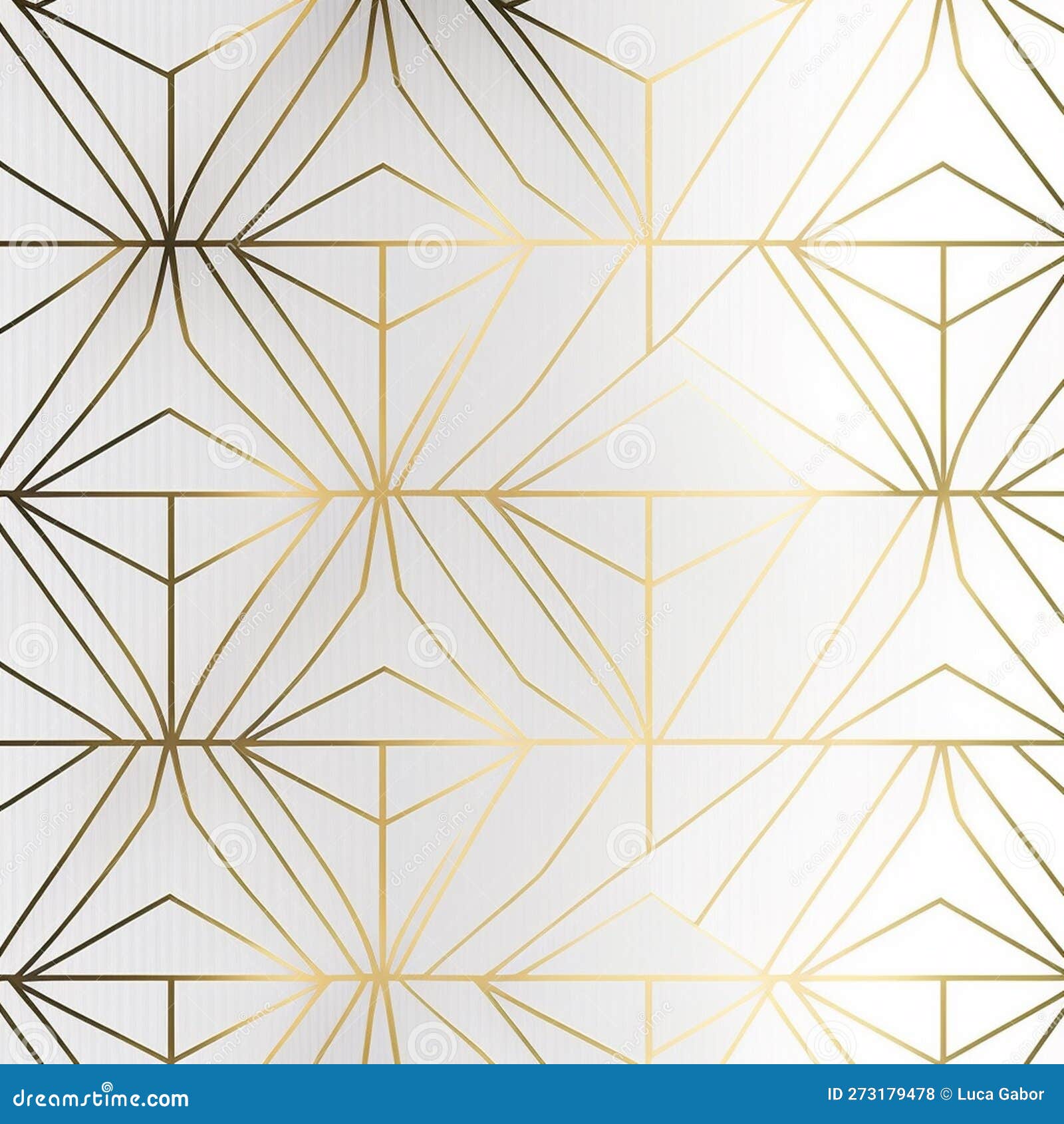 Best White Simple Abstract Geometric Vector Seamless Pattern with Gold ...