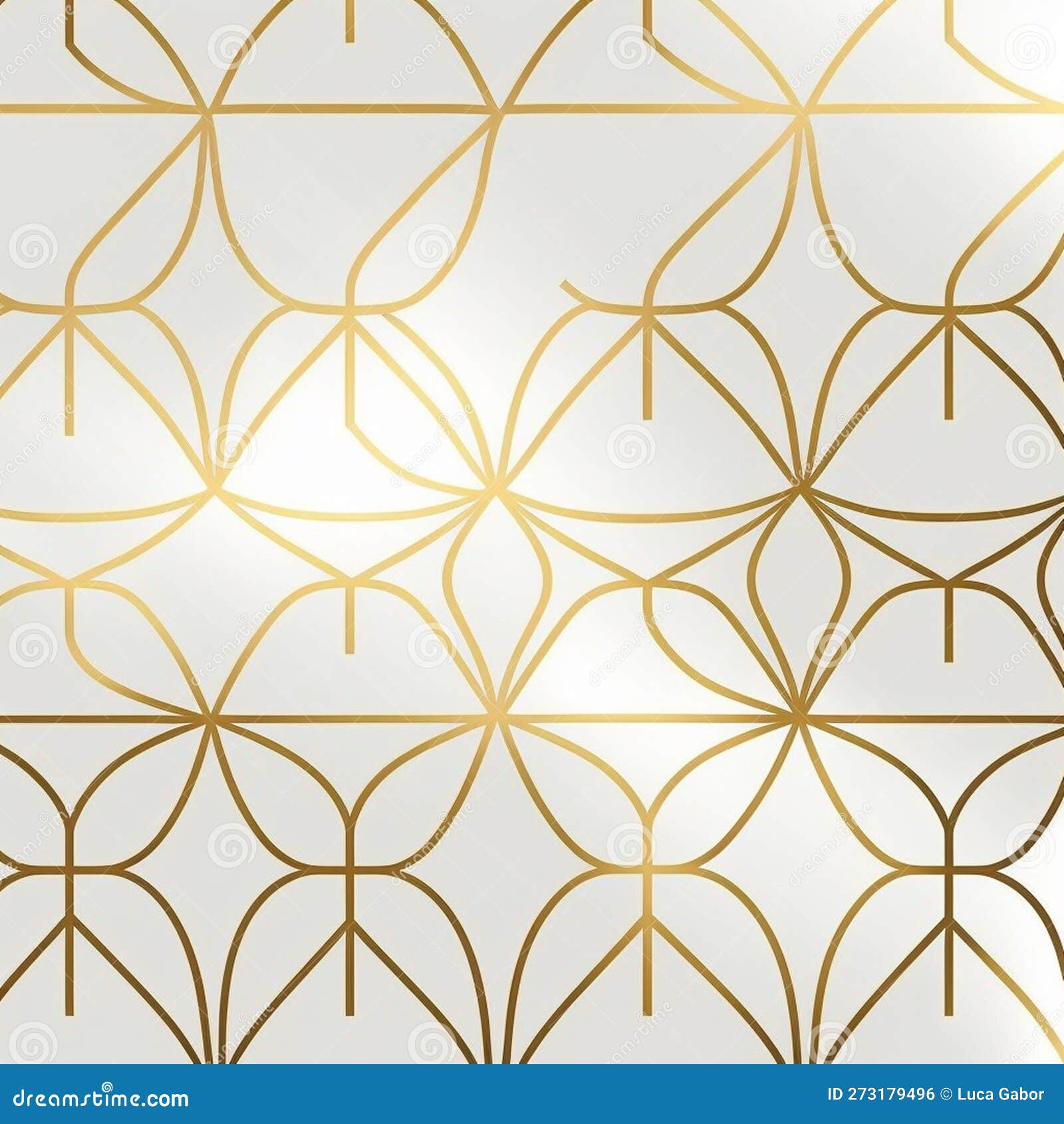 Best White Simple Abstract Geometric Vector Seamless Pattern with Gold ...