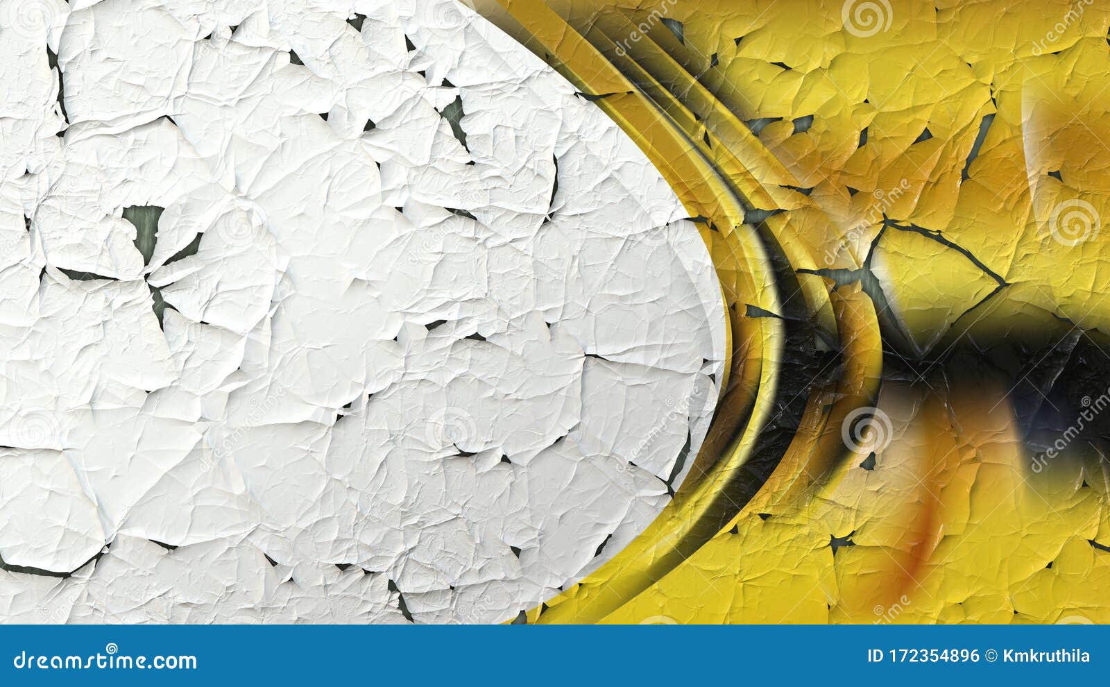 White and Gold Wall Crack Background Image Stock Illustration ...