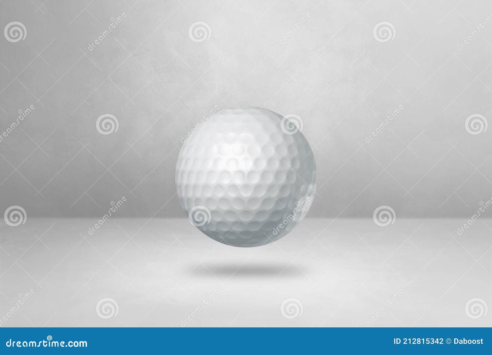 White Golf Ball on a Blank Studio Background Stock Illustration ...