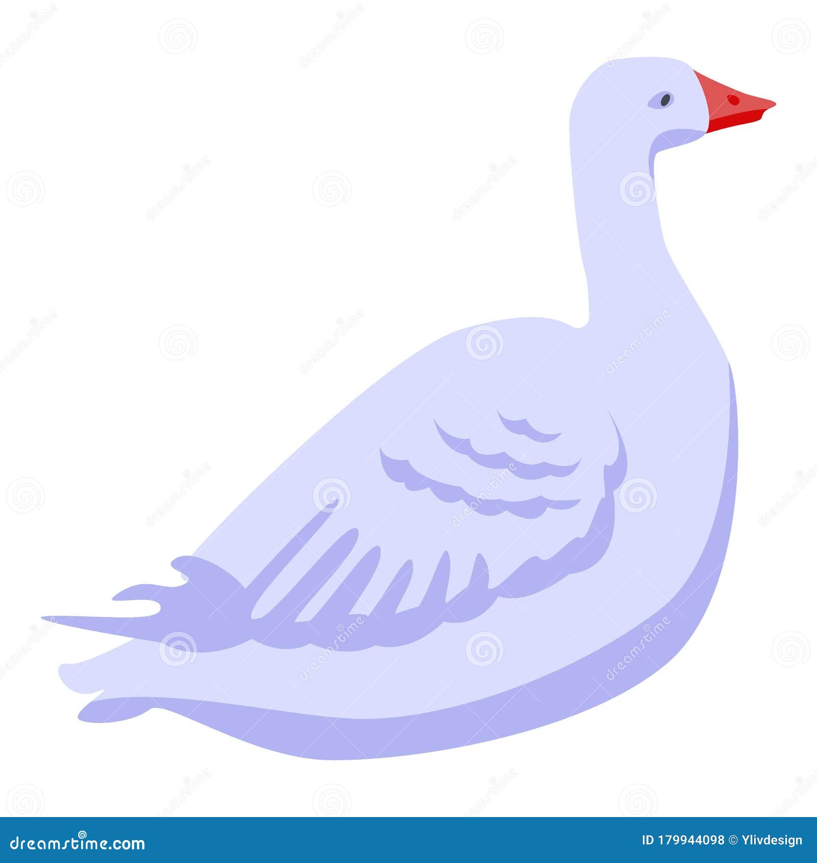 White Goose Icon, Isometric Style Stock Vector - Illustration of logo ...