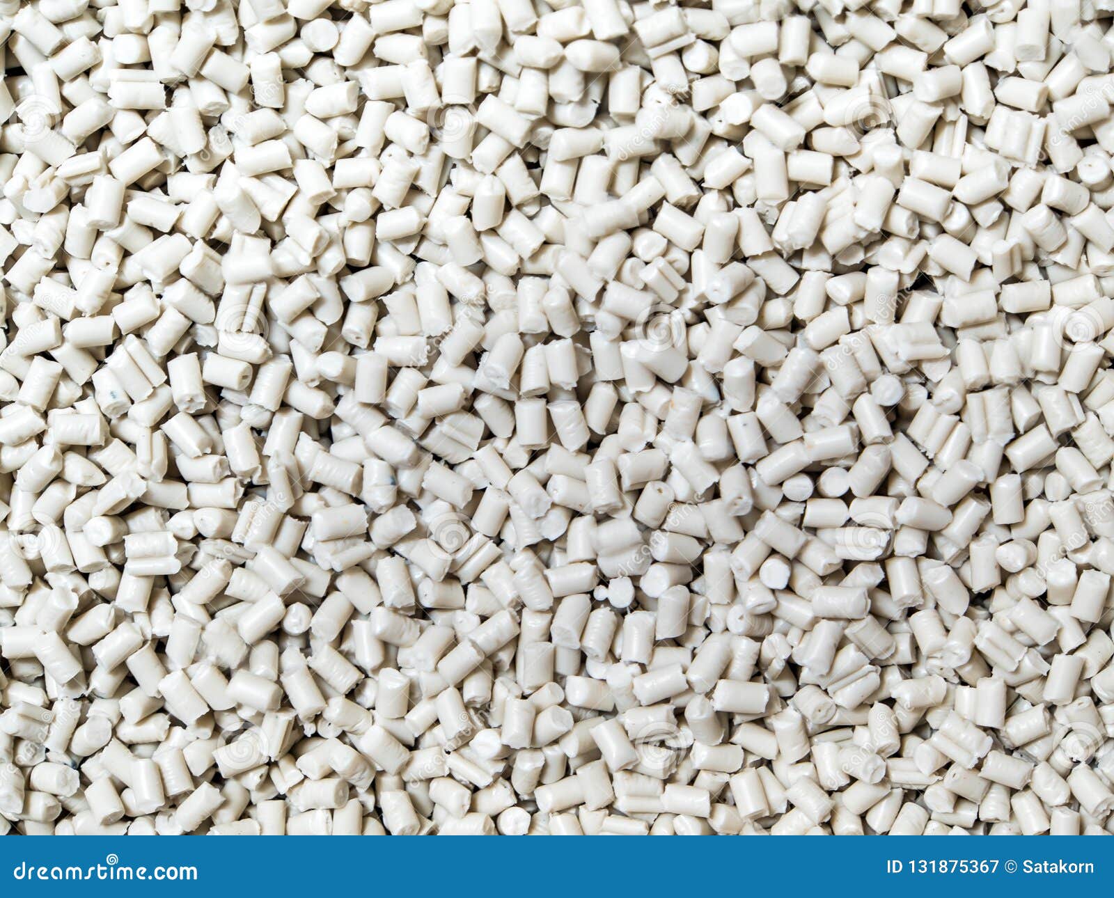 White Grain of Remelt Plastic Recycling Pellets Stock Image - Image of ...