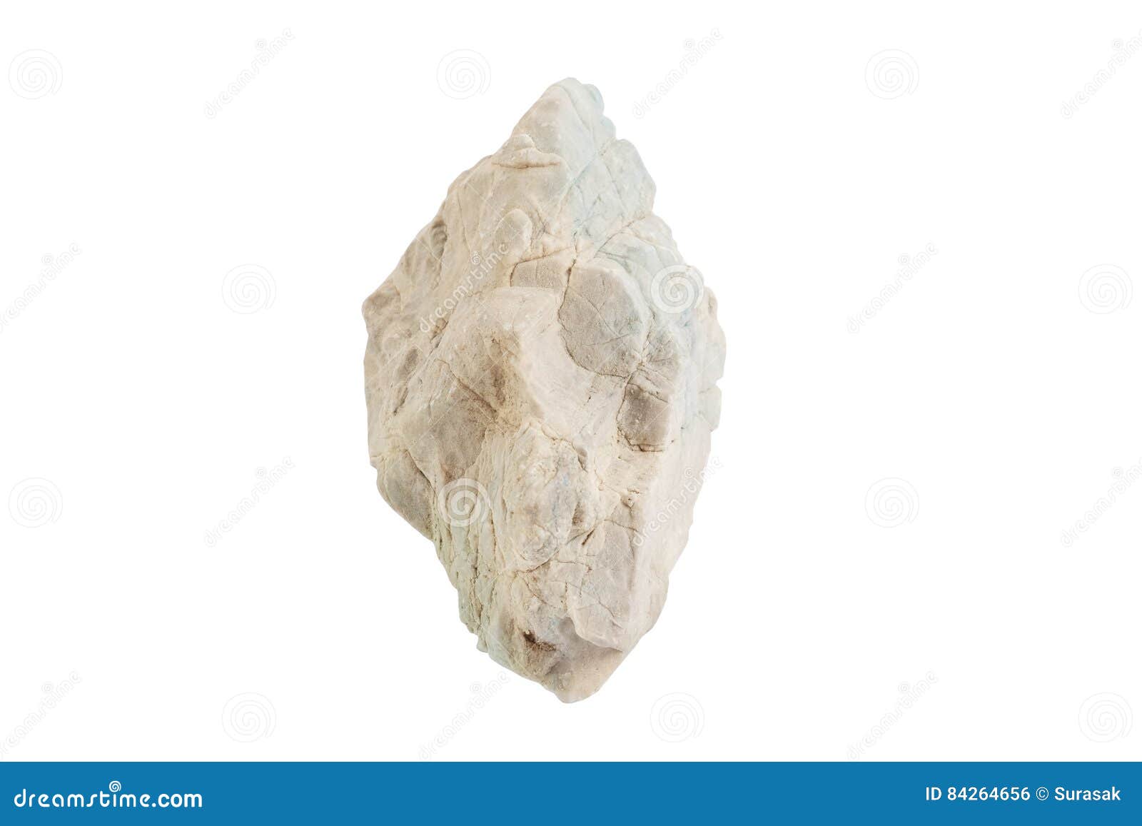 White Granite Rock on White Background Stock Photo - Image of ...