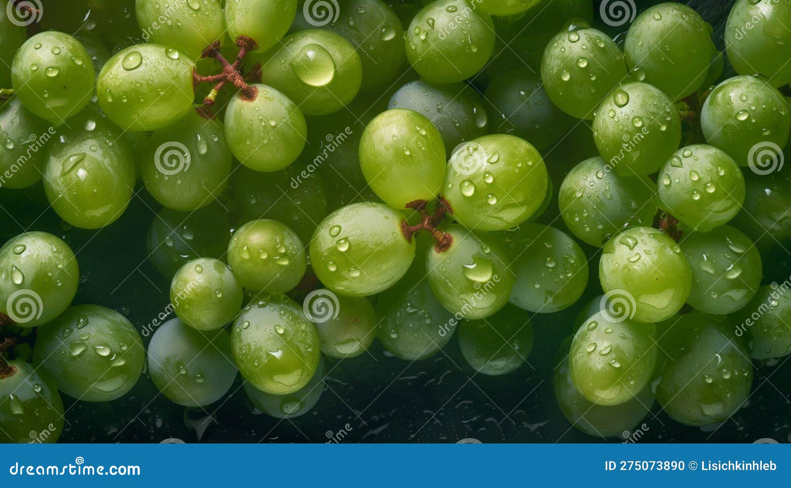 White Grape on a Counter in the Supermarket. Banner Created with Ai ...