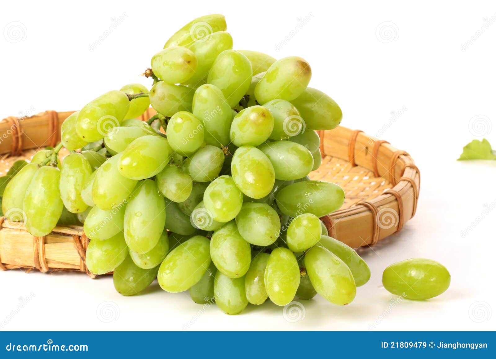 White grapes stock image. Image of bamboo, drops, eatable - 21809479