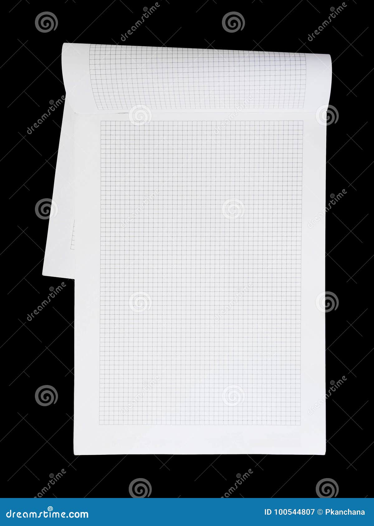 Graph Book Open, Grid Chart For Notes Or Statistics And Empty Space For ...