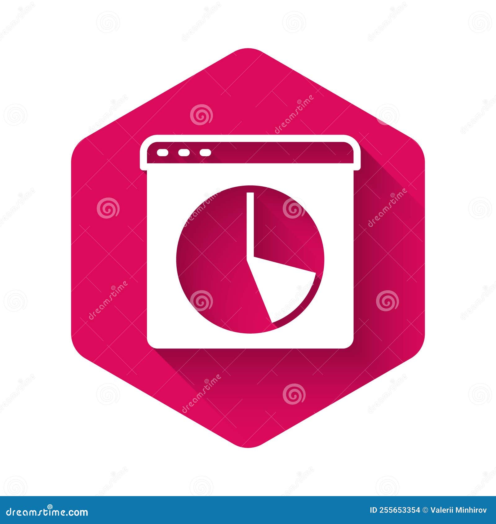White Graph, Chart, Diagram, Infographic Icon Isolated with Long Shadow ...