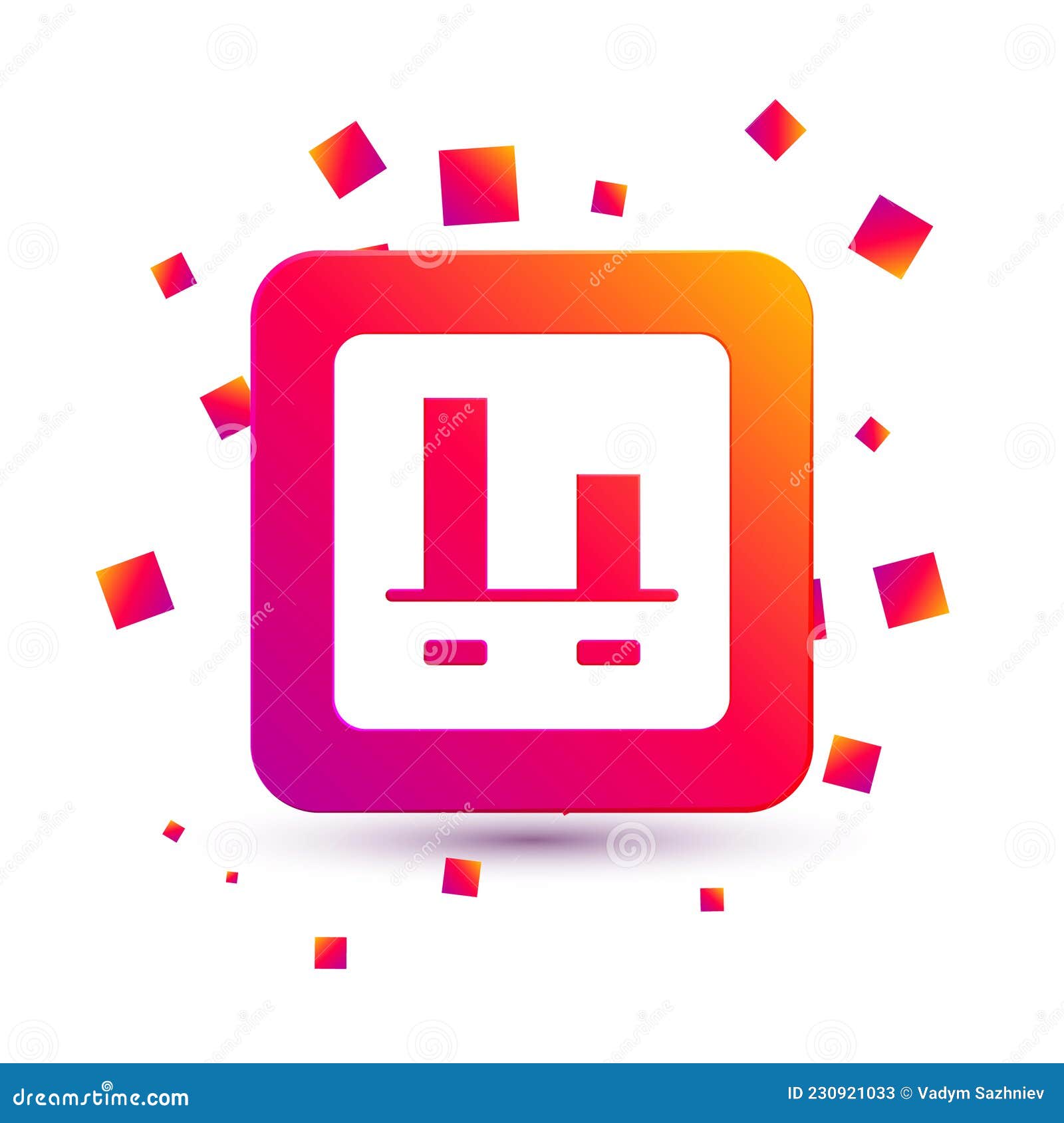 White Graph, Chart, Diagram, Infographic Icon Isolated on White ...