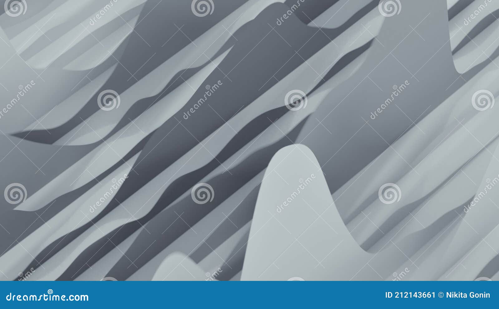 White Graphs of Electromagnetic Waves 3D Rendering Illustration Stock ...