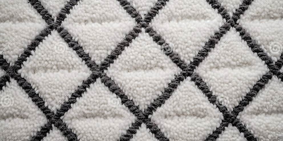 White and Gray Diamond Grid Carpet Texture Stock Illustration ...