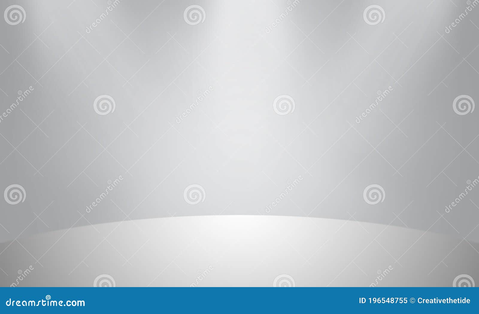 White Gray Gradient Background with Spotlight Lighting on Floor for ...