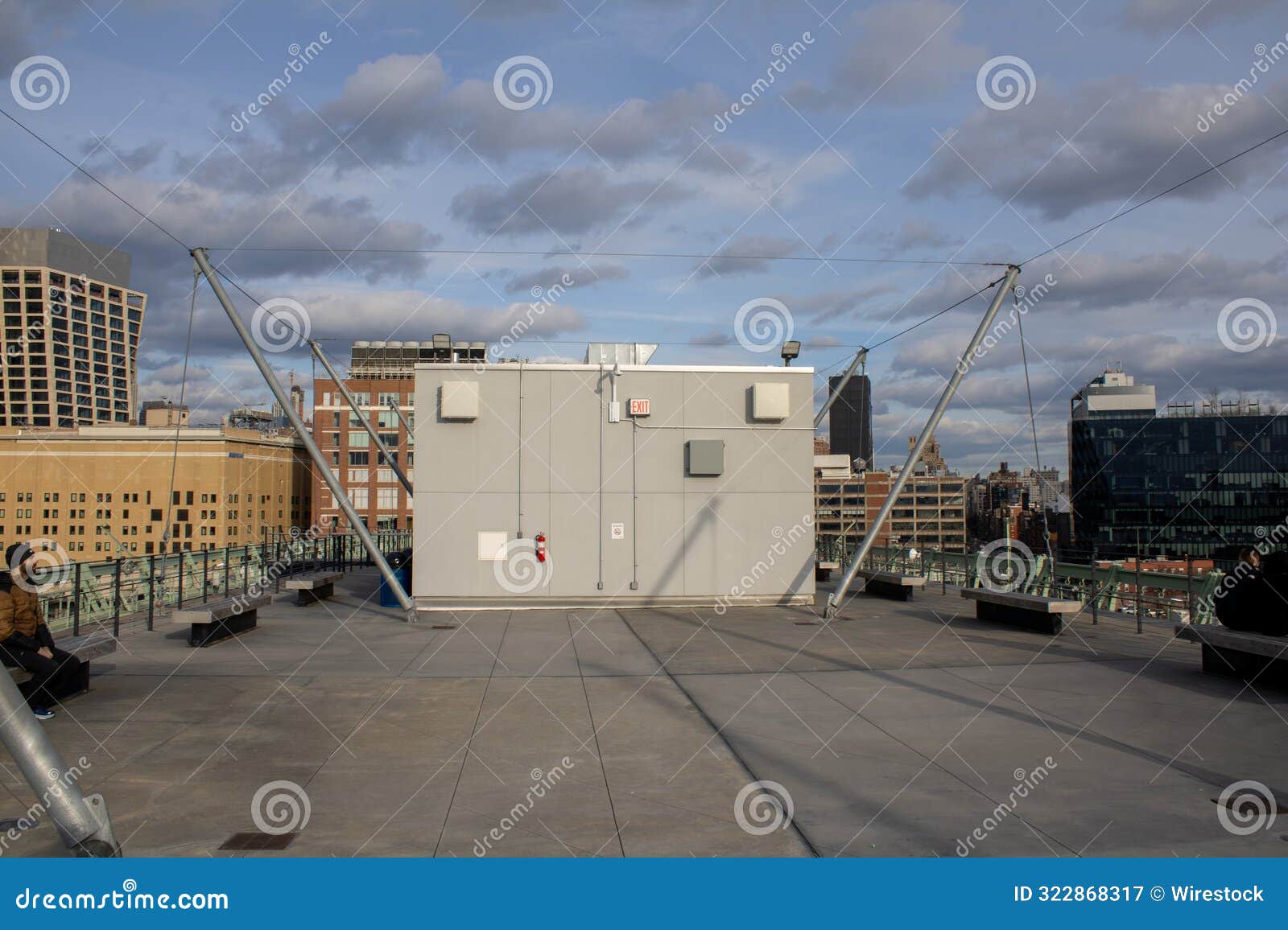 White and Gray Metal Rooftop Structure Editorial Photography - Image of ...