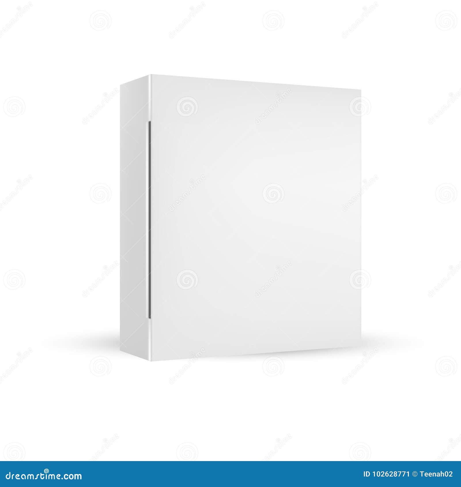 White Gray Package Square Box on Isolated White Background Stock Vector ...