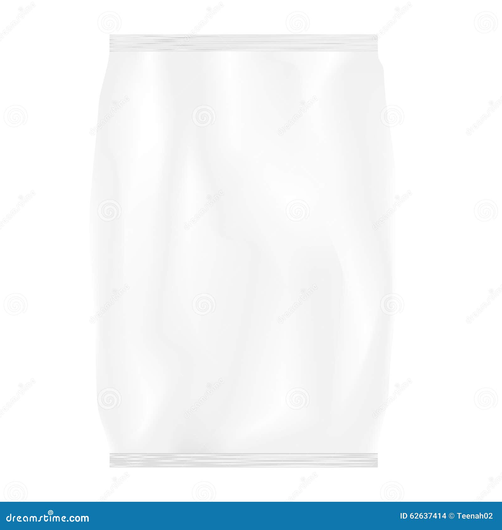 White Gray Snack/chips Packaging Foil Bag Vector Illustration ...